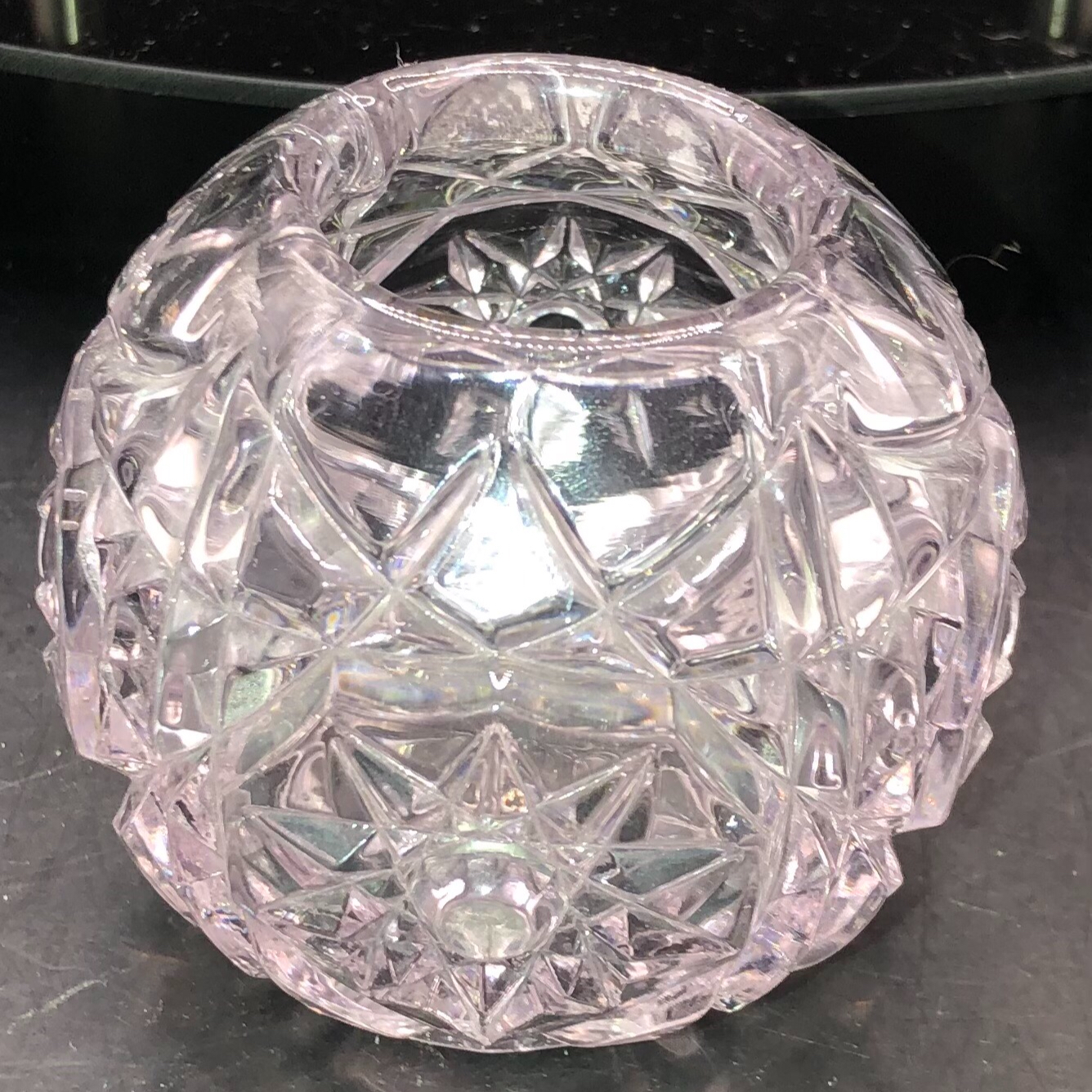 #14 - Glass Locomotive-Small pattern glass EAPG Rose Bowl