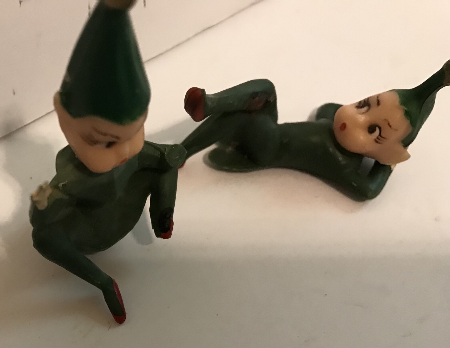 Vintage Elves plastic cake toppers