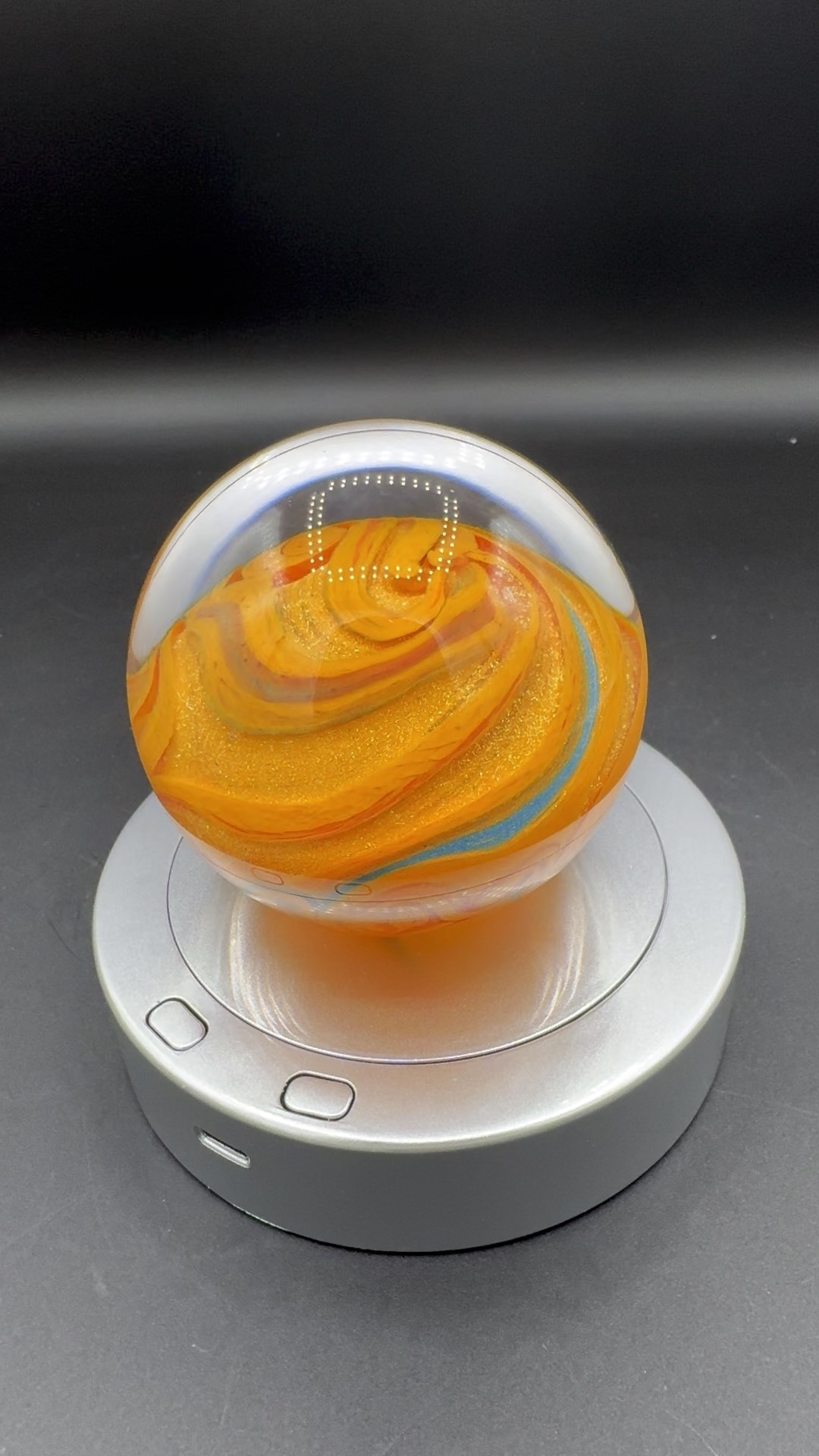 1999 Glass Eye Studios Celestial Series “ Jupiter” Gold Fleck FACETED ...