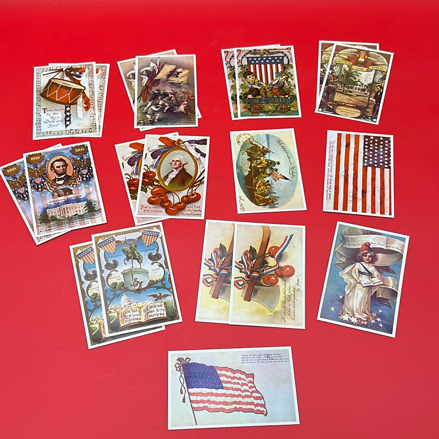20 Vintage Patriotic Postcards