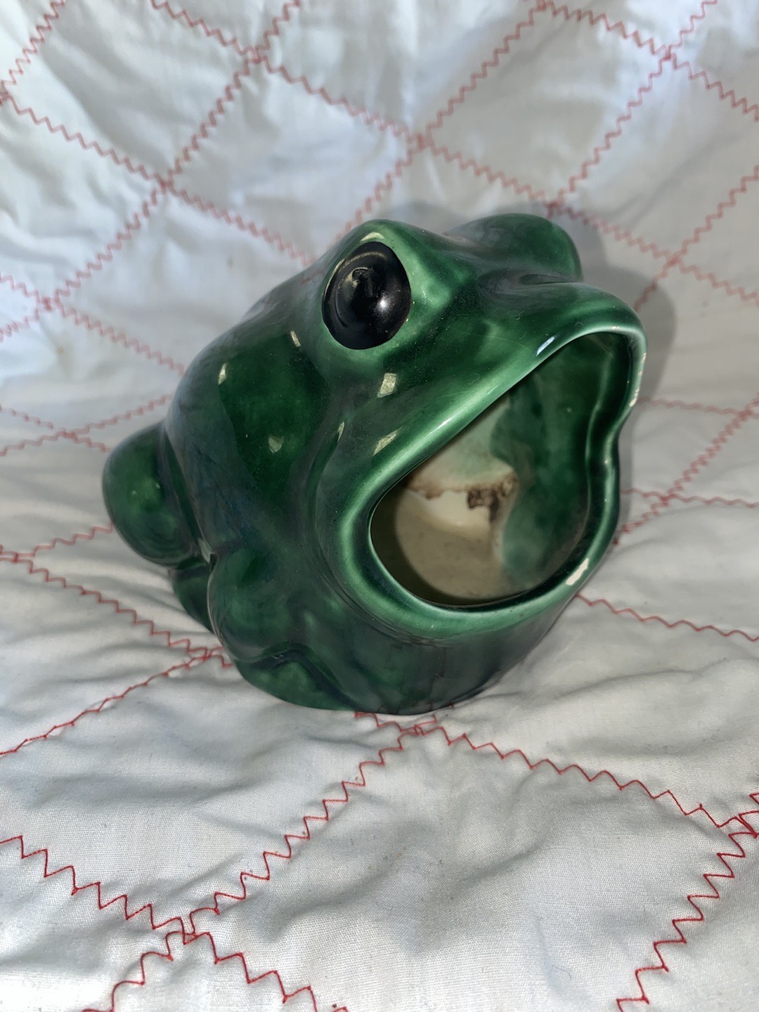 Vintage Bullfrog Dish Scrubber Holder Brazil