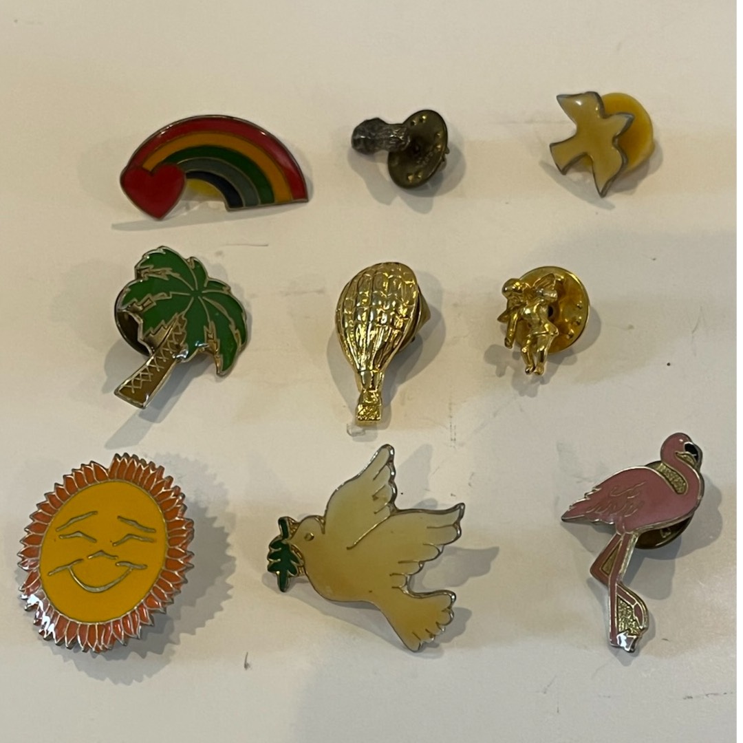 Lot Of 9 Various Hat/lapel Pins