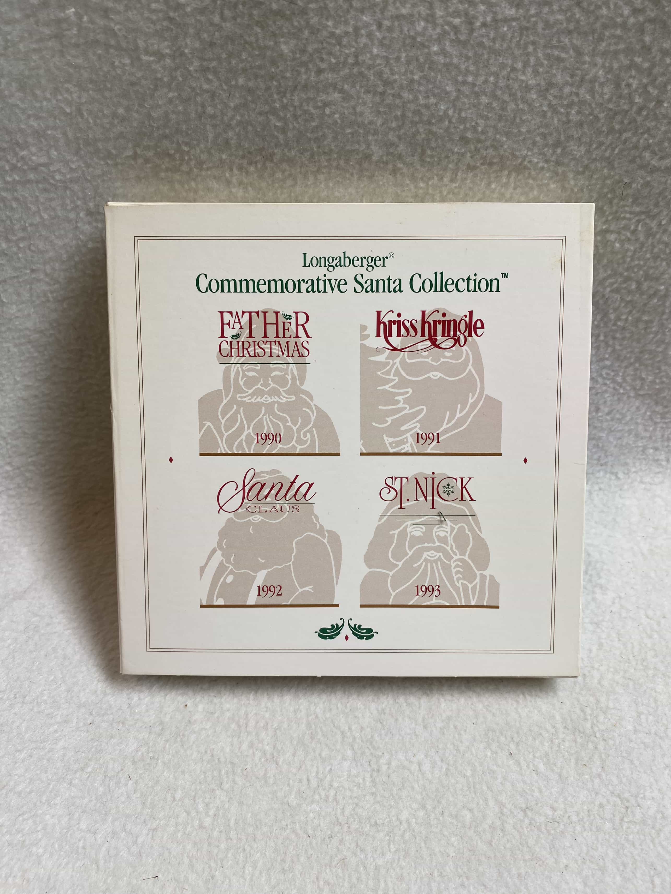 Vintage Longaberger Pewter Commemorative Santa Collection Ornaments ...
