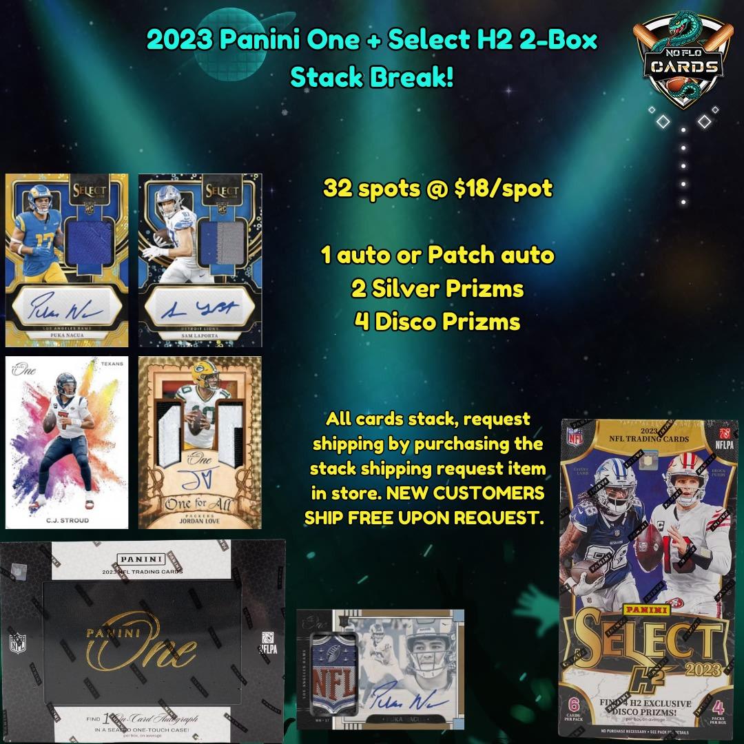 2023 Panini One + Select H2 2-Box Stack Rip! - Football Cards