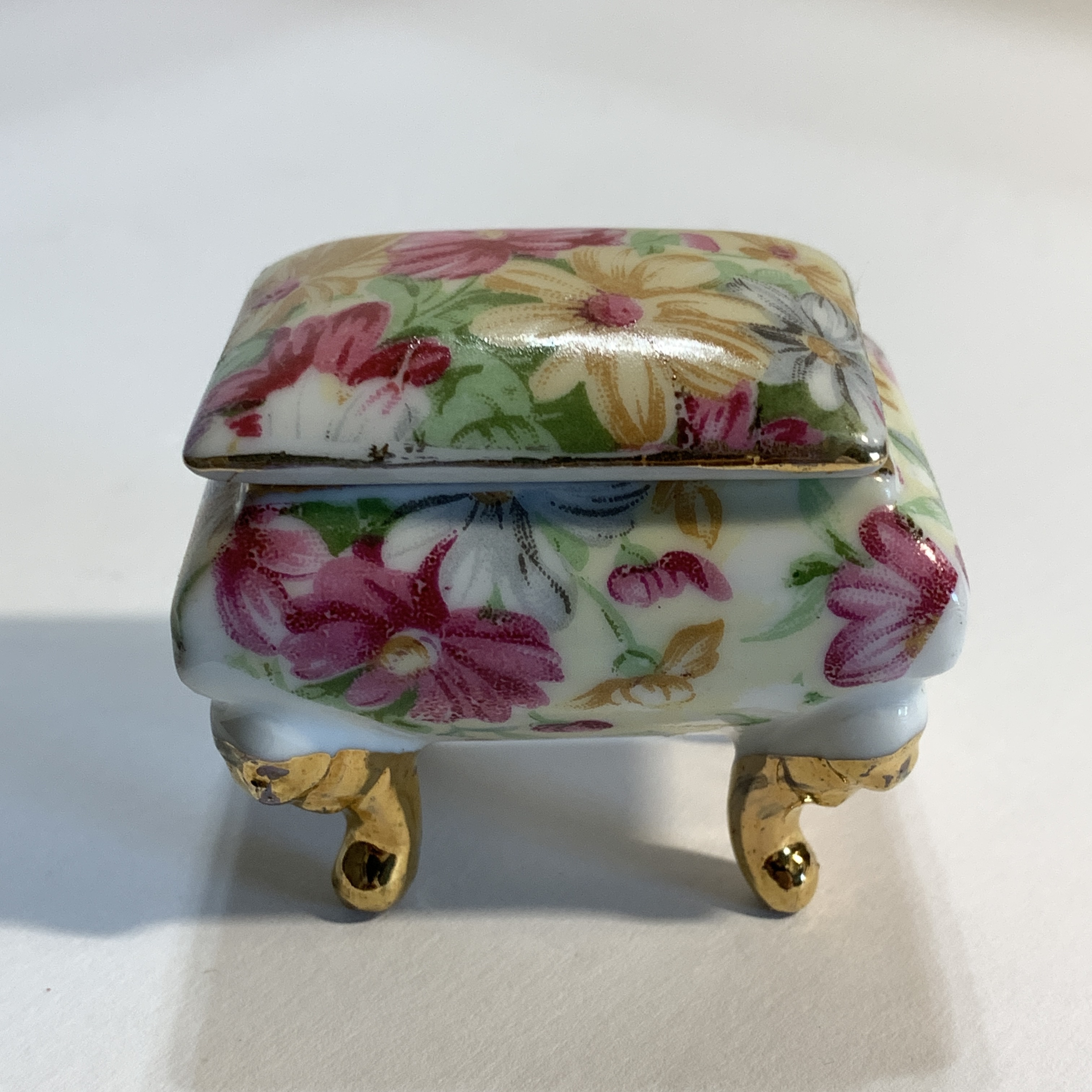 Tiny Footed Trinket Box