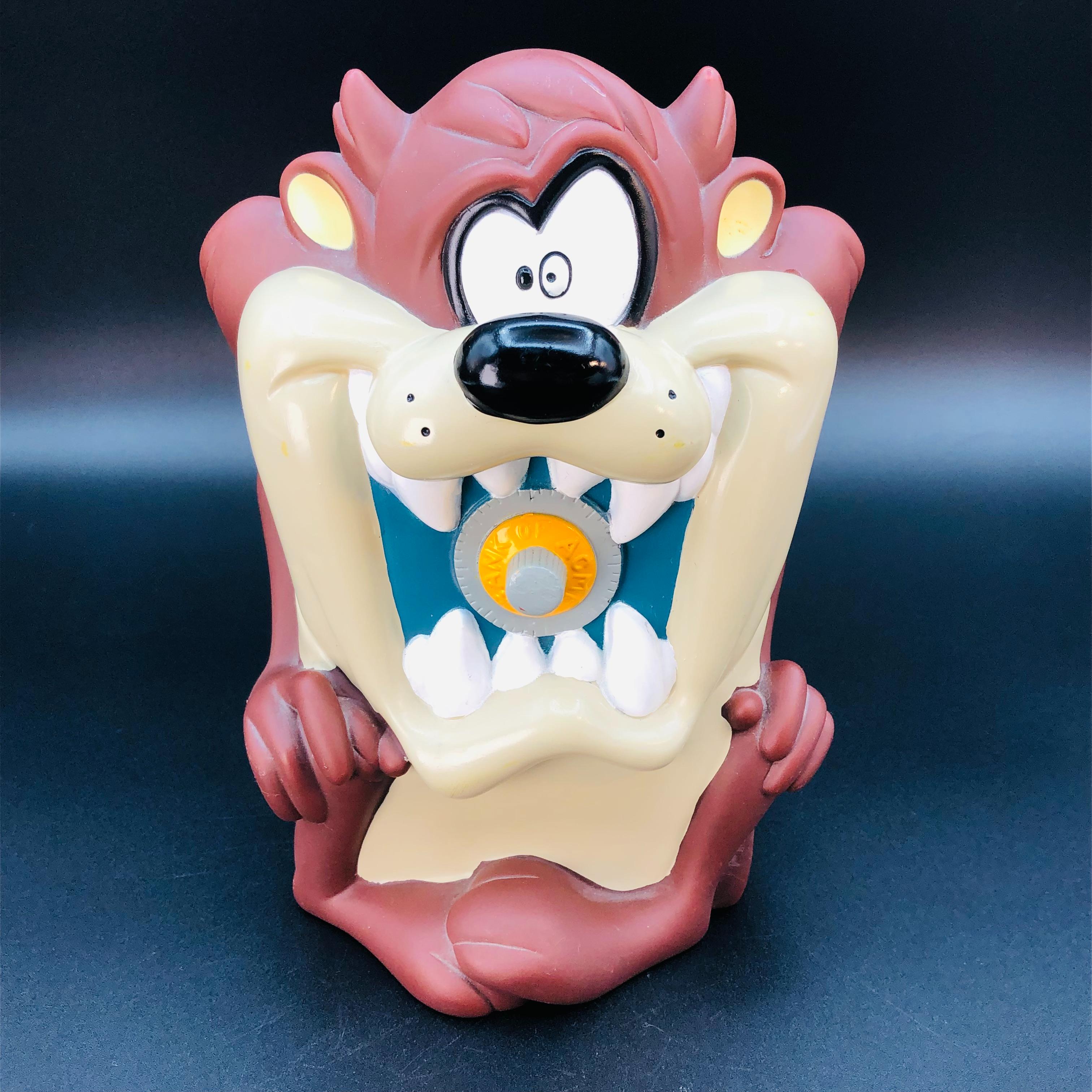 90s Tasmanian Devil Coin Bank, Retro Cartoon Character Taz Money Safe ...