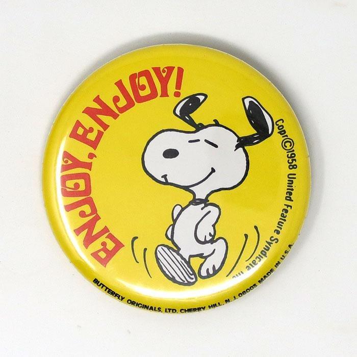 Snoopy 'Enjoy, Enjoy!' - Peanuts Button