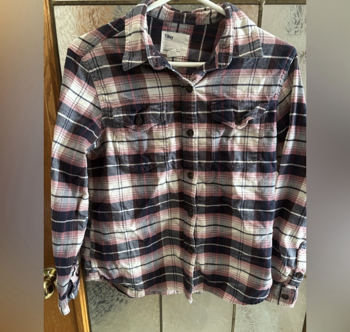 TILLEY PLAID FLANNEL SHIRT SIZE M