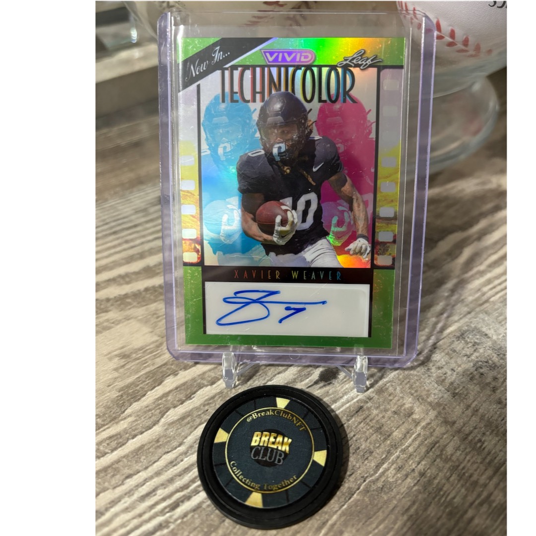 Xavier Weaver - 2024 Leaf Vivid Auto /4 - Arizona Cardinals