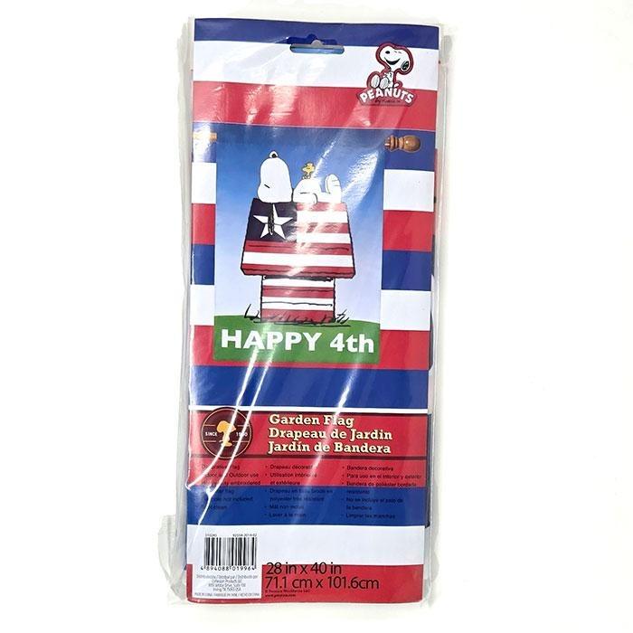 Snoopy Happy 4th Garden Flag - Peanuts Outdoor Decor