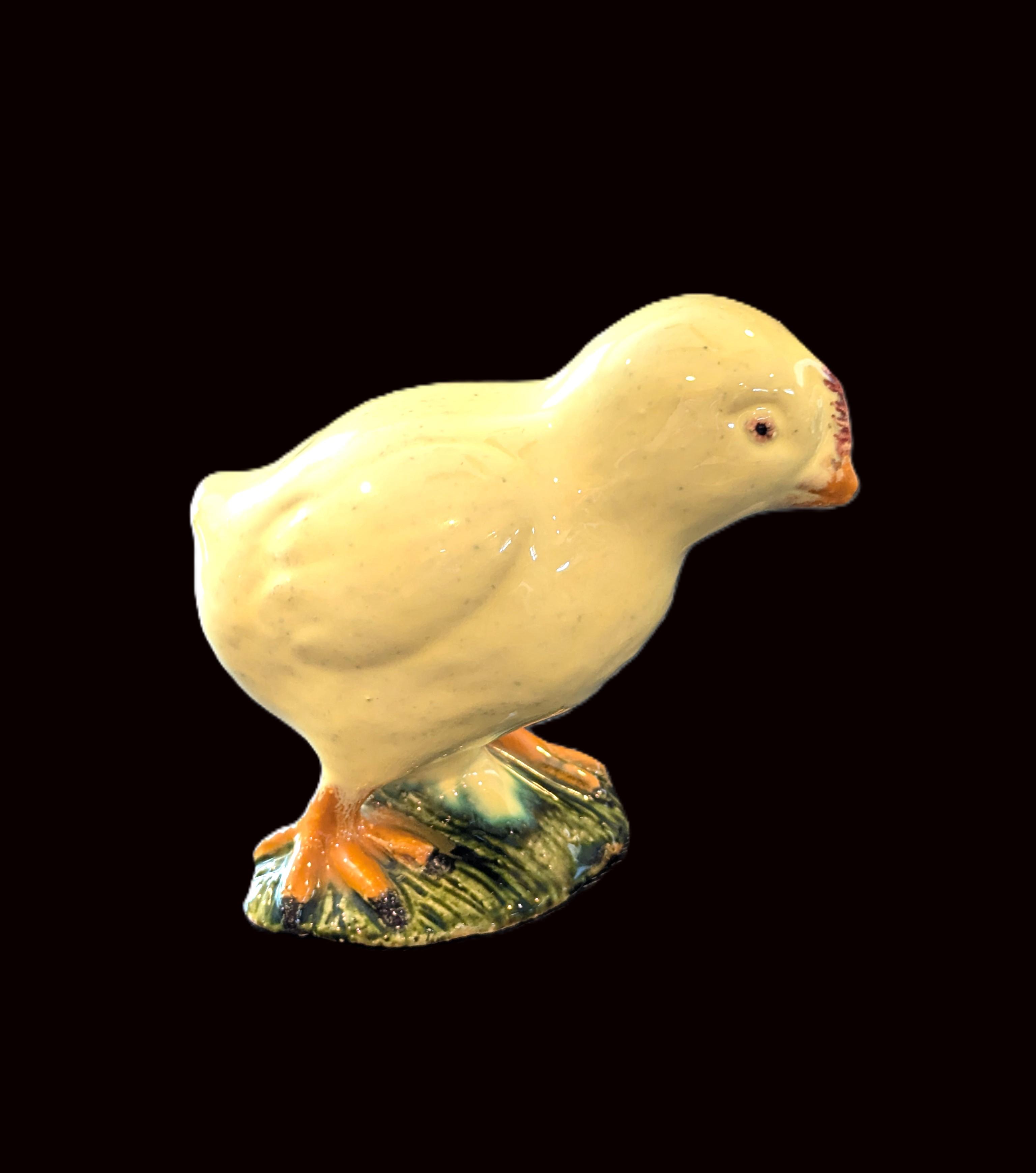 Antique Bavent French Faience Yellow and Green Terracotta Red Clay ...