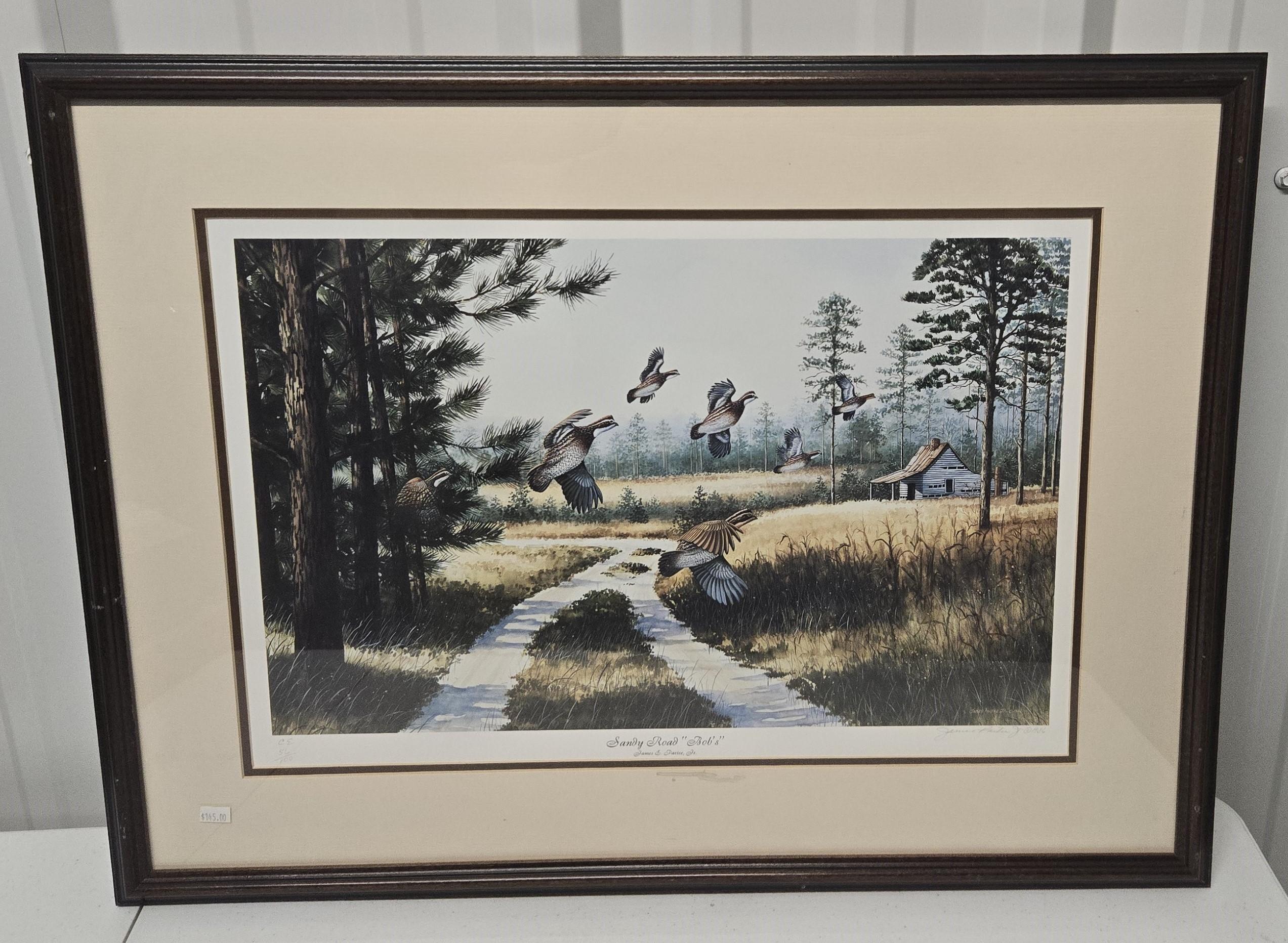 Framed Lithograph by James Partee Jr. Sandy Roads "Bobs" LE Signed ...