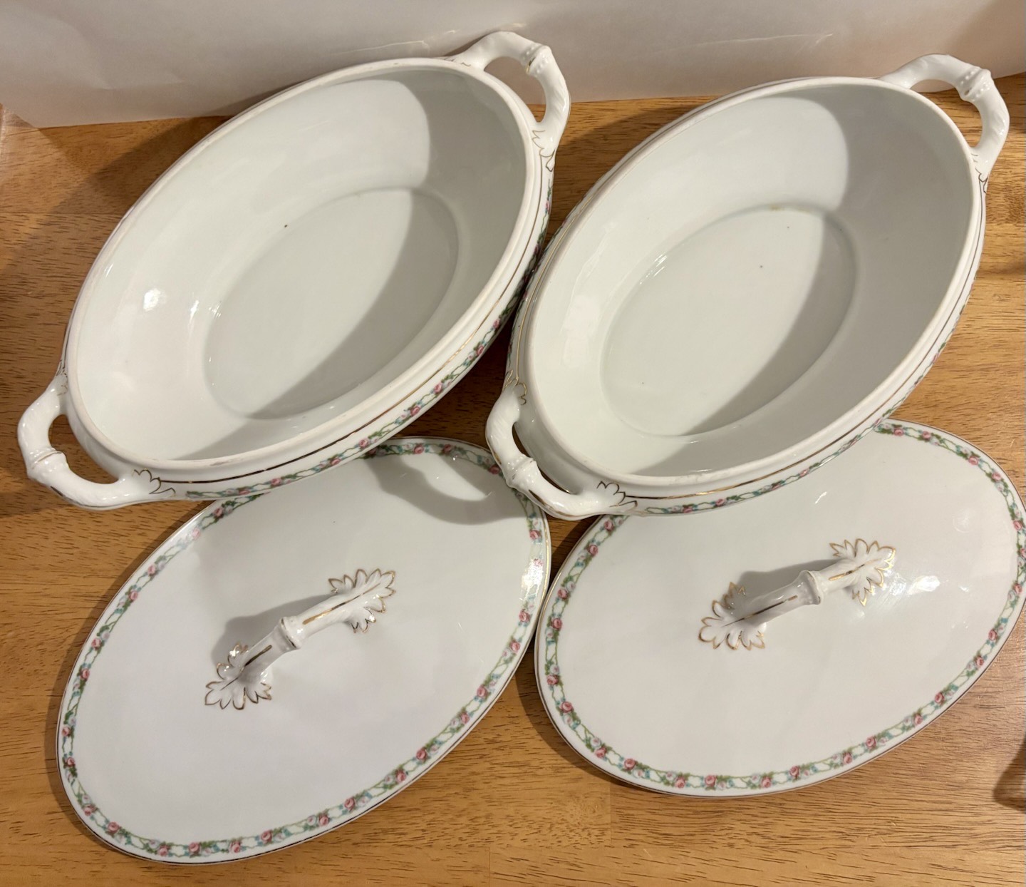 Porcelain Serving Bowls w/Lids By TK Thun Czech 1918-1939 Set of 2 ...