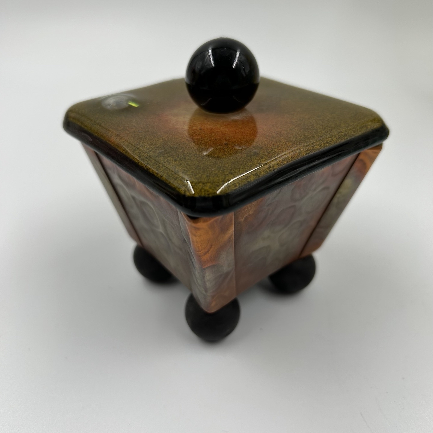 Copper Trinket Box With Lid Steampunk Vibes Has A 1986 Penny Underneath