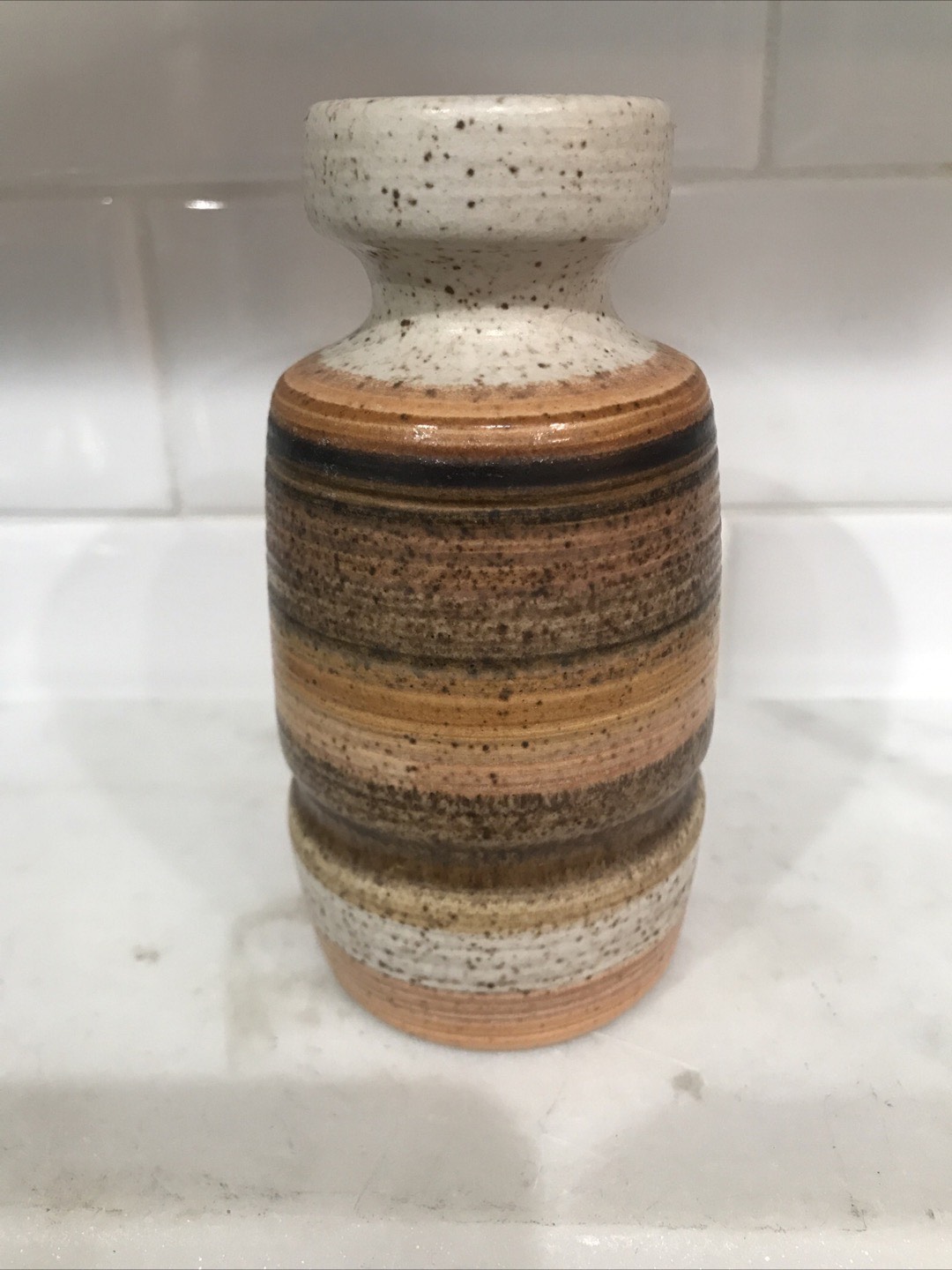 Studio Pottery Bud Vase Signed