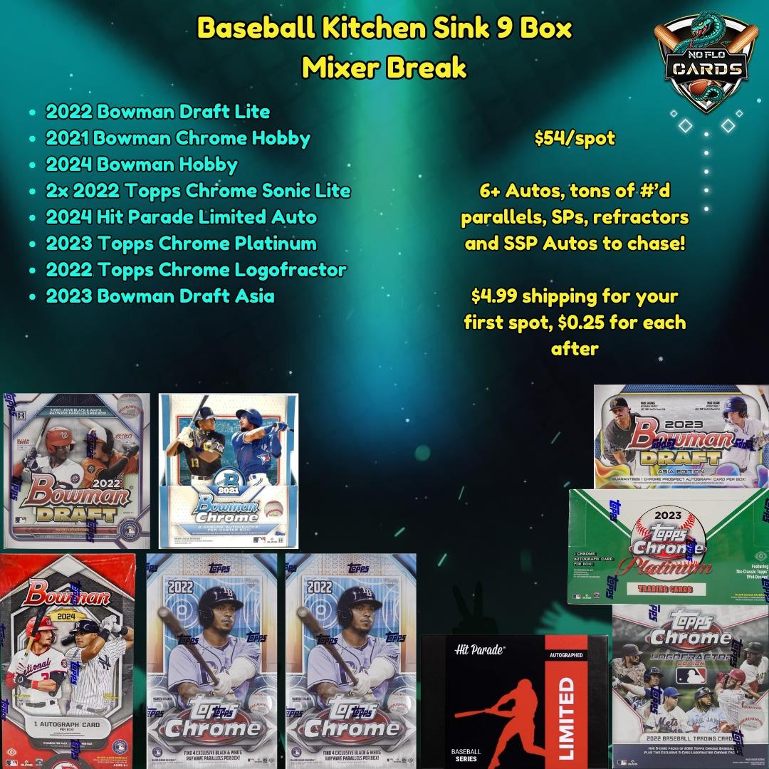 Baseball Kitchen Sink 9 Box Mixer Rip! - Baseball Cards