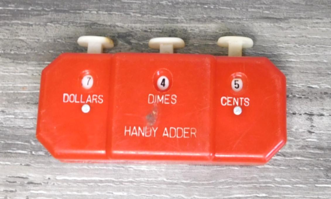 Vintage 1970s Hand Held Adding Machine HANDY ADDER🧮