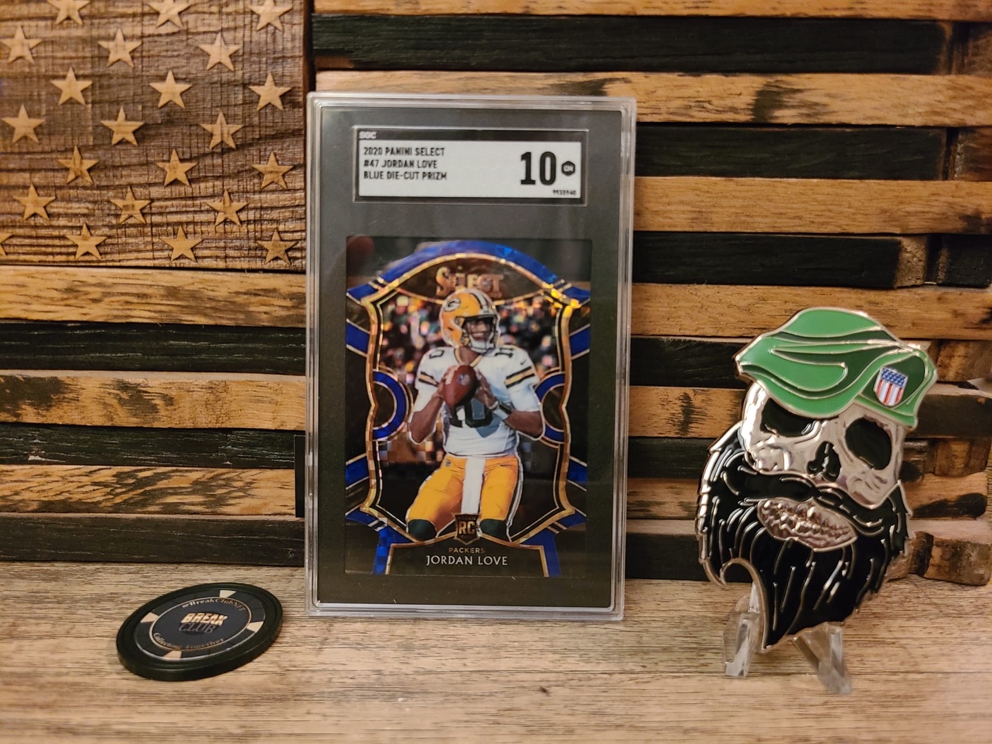 2020 Panini Select Jordan Love Blue Die-Cut Prizm SGC 10
