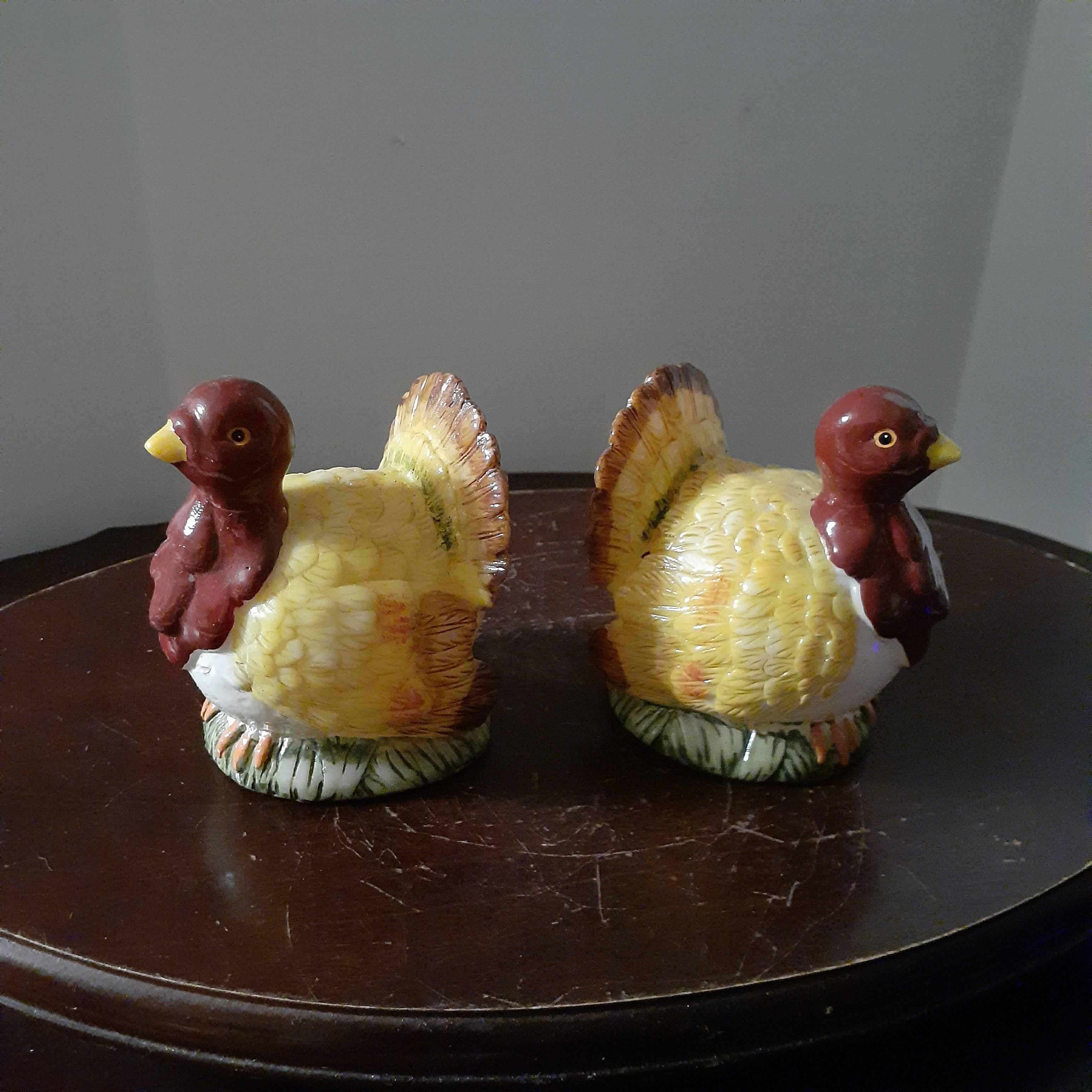 Pair Of Plastic Turkeys