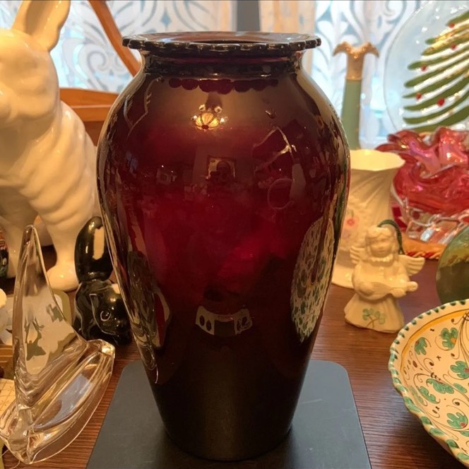 Royal Red Ruby Viking Vase