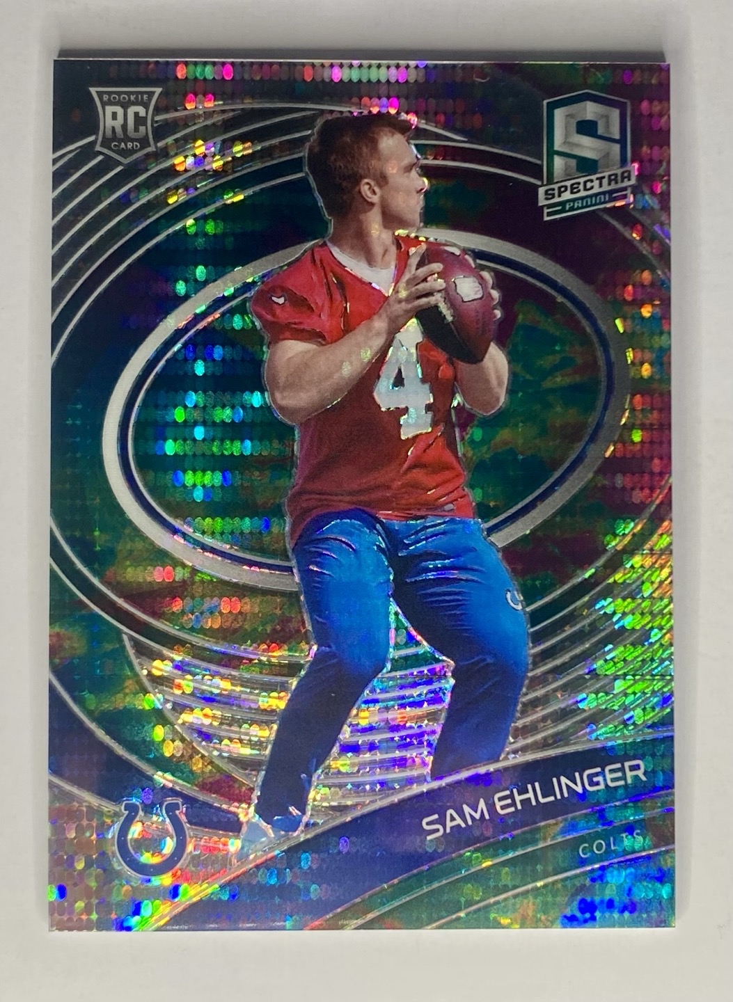 Sam Ehlinger 2021 Panini Spectra Green Prizm 80/99 SP RC 197 ...