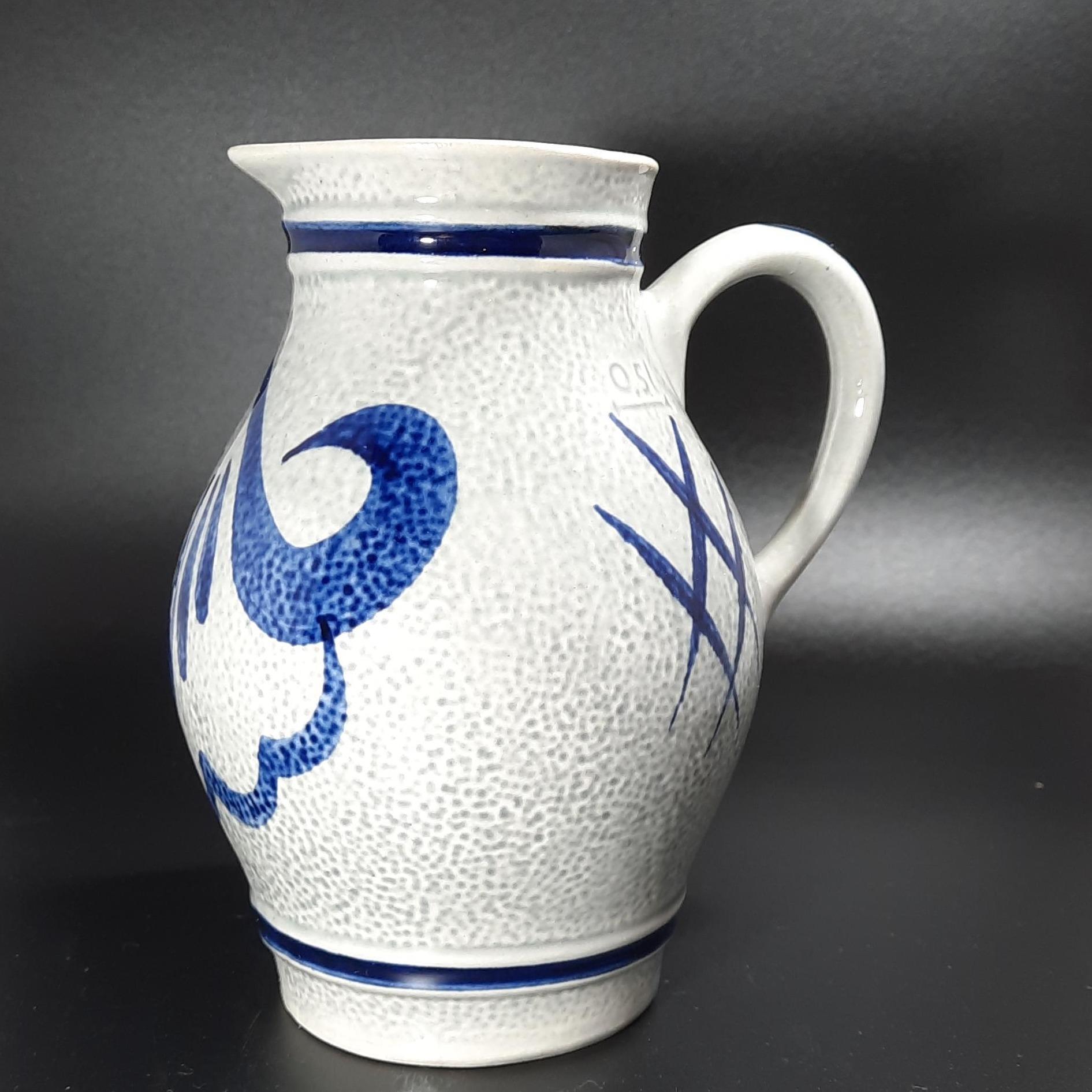 Vintage Staffell Salt Glazed Pottery Pitcher Beer Cream Made in West ...