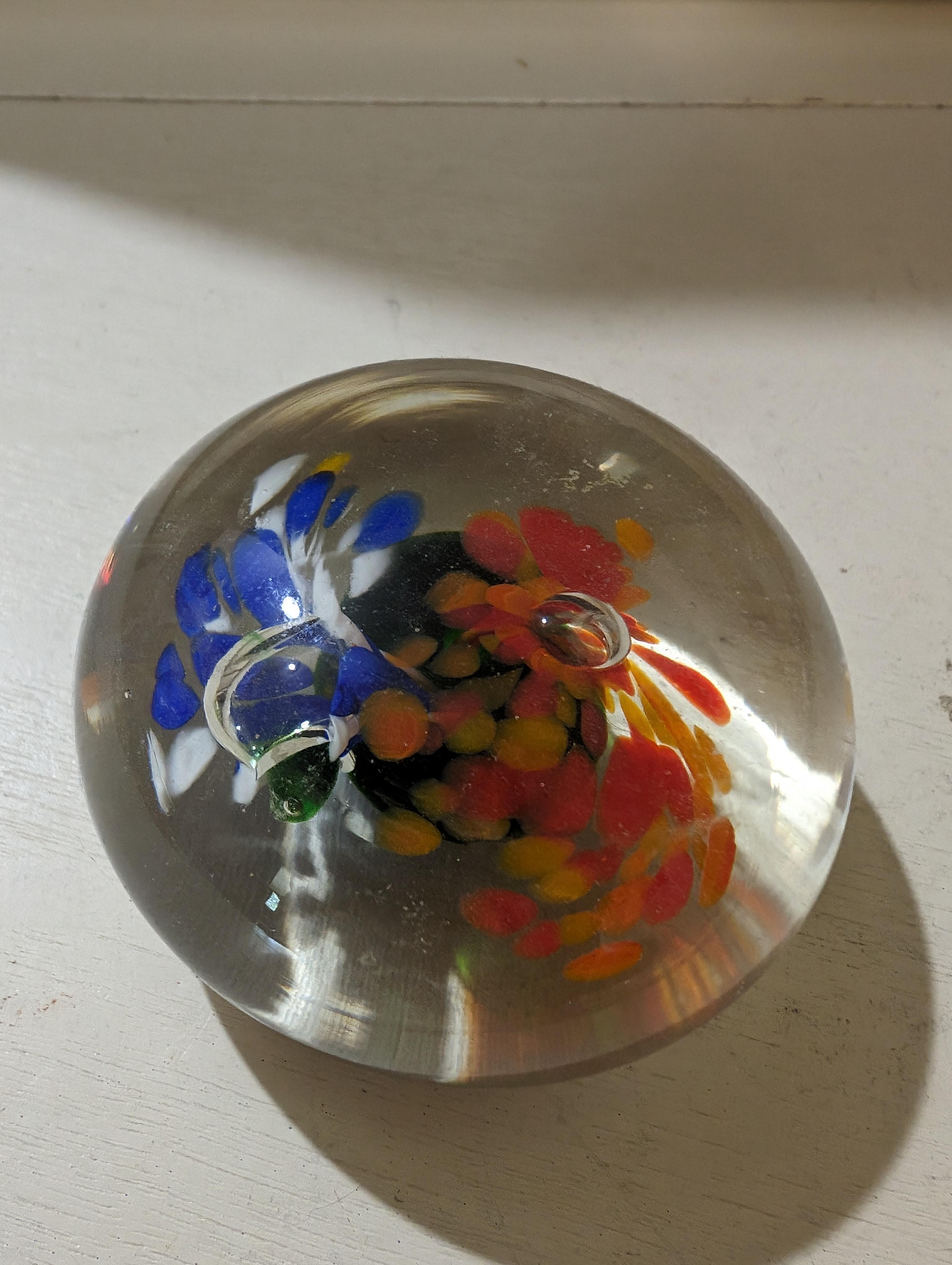 Small Floral Design Paperweight Made China
