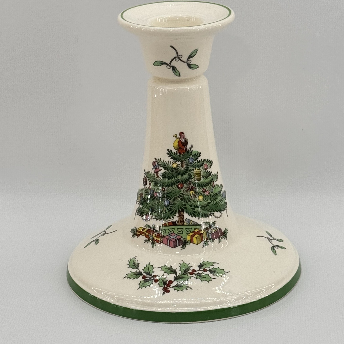 Vintage Spode Christmas Tree Tapered Candle Holder Made in England