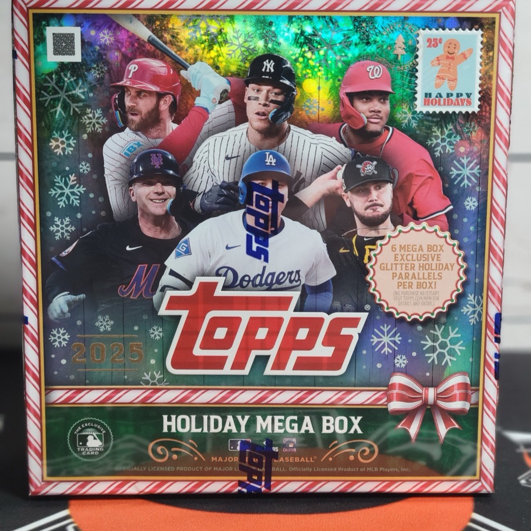 2025 Topps Baseball Holiday Megabox Break. 10 Packs per Box, 10 Cards ...