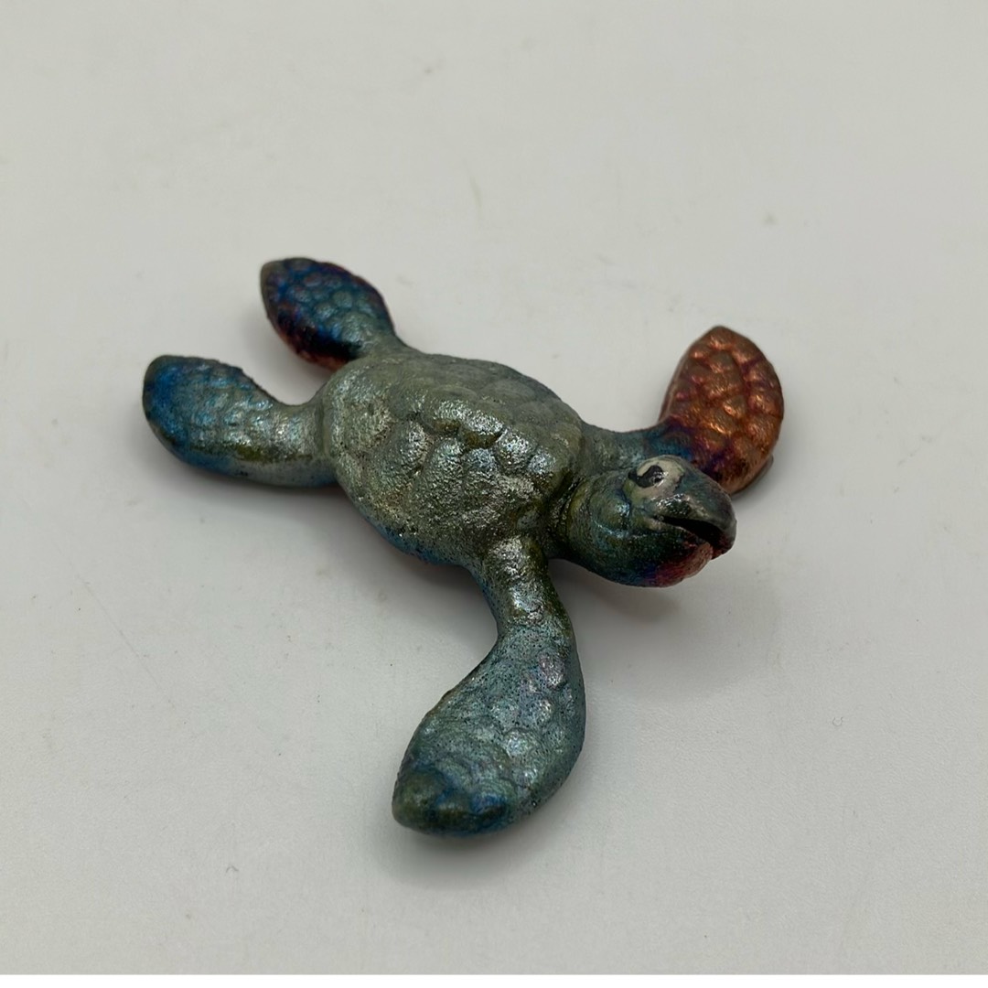 Mini Raku Turtle Figurine - Made In Mexico