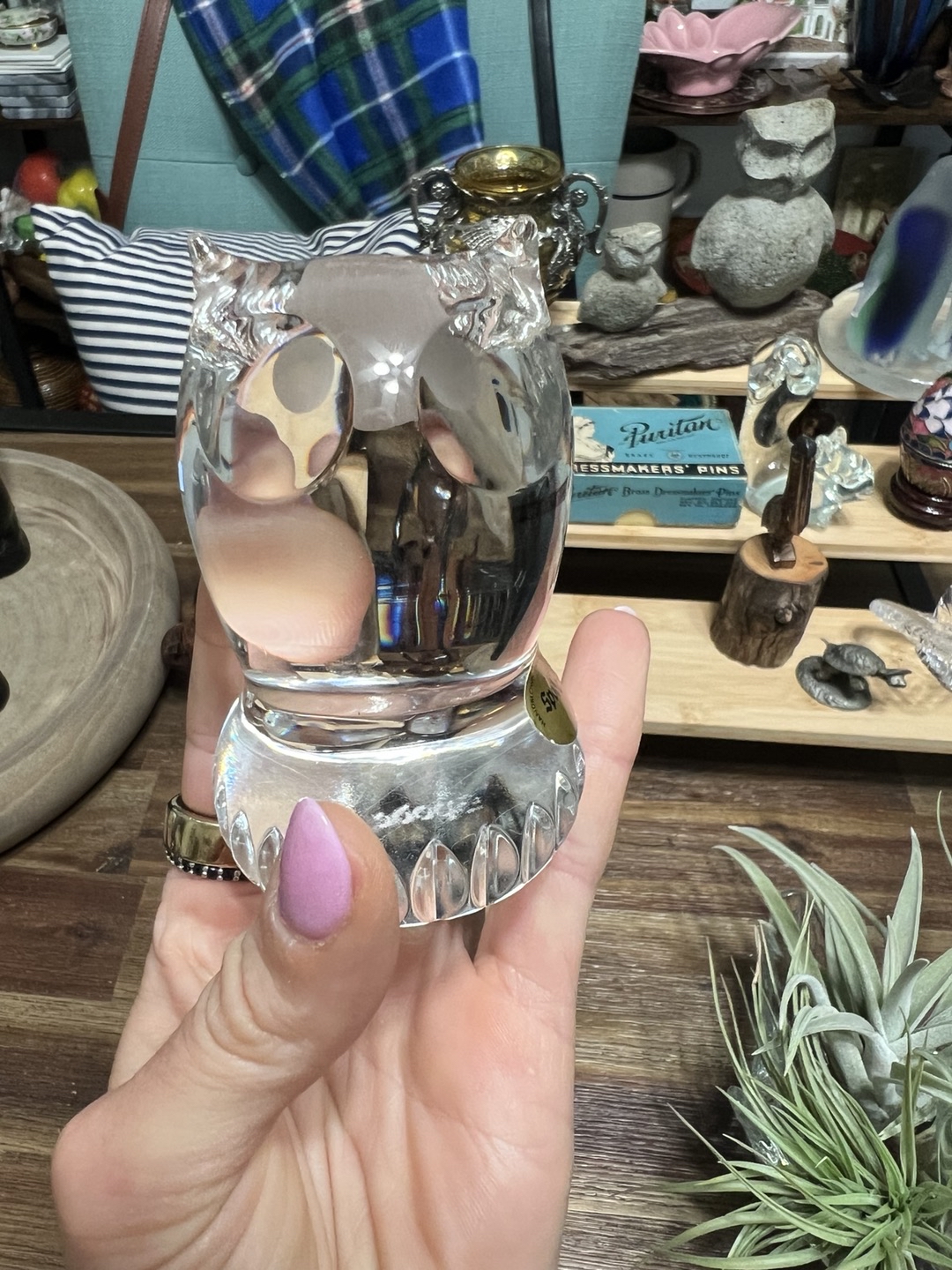 Spode Crystal Owl Paperweight