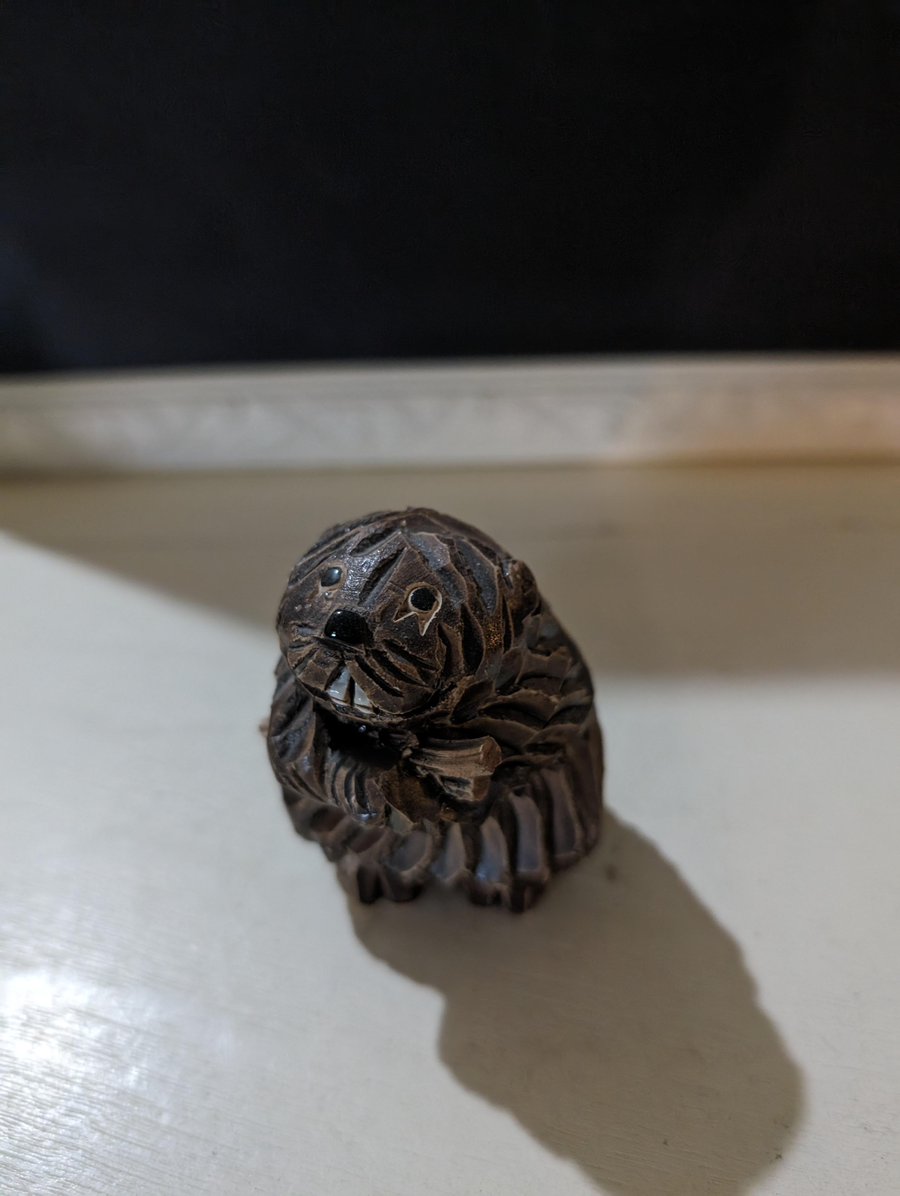 Vintage Artesania Del Rosa Rinconada Pottery Beaver Figurine.