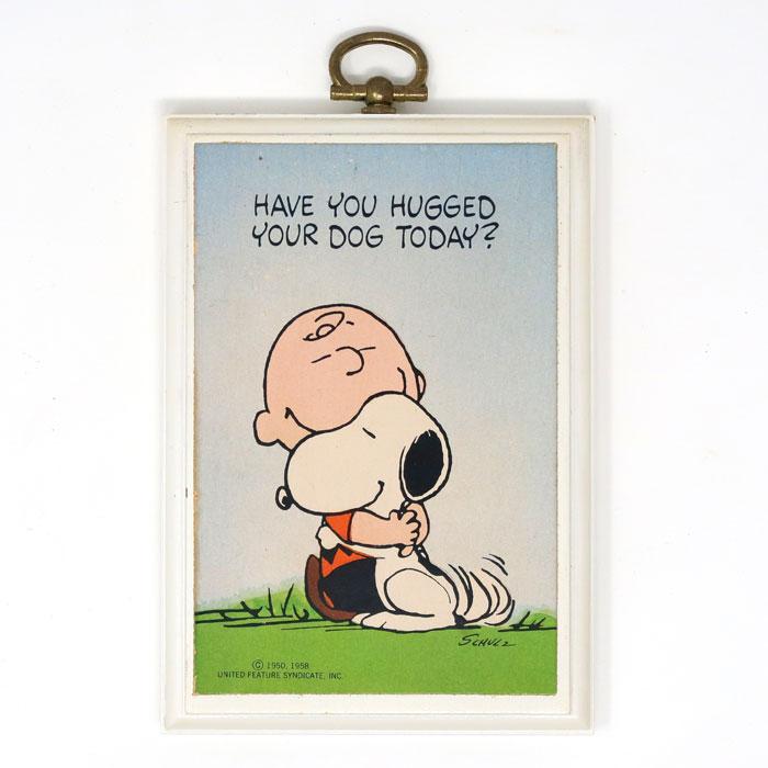 Charlie Brown & Snoopy Hug Wall Plaque - Peanuts Decor