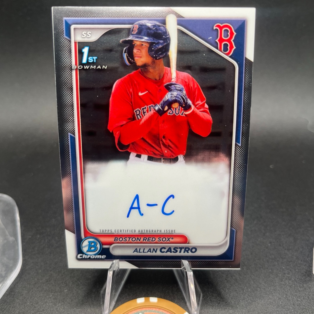 Allen Castro 1st Bowman Auto 2024 Bowman Baseball Card Boston Redsox