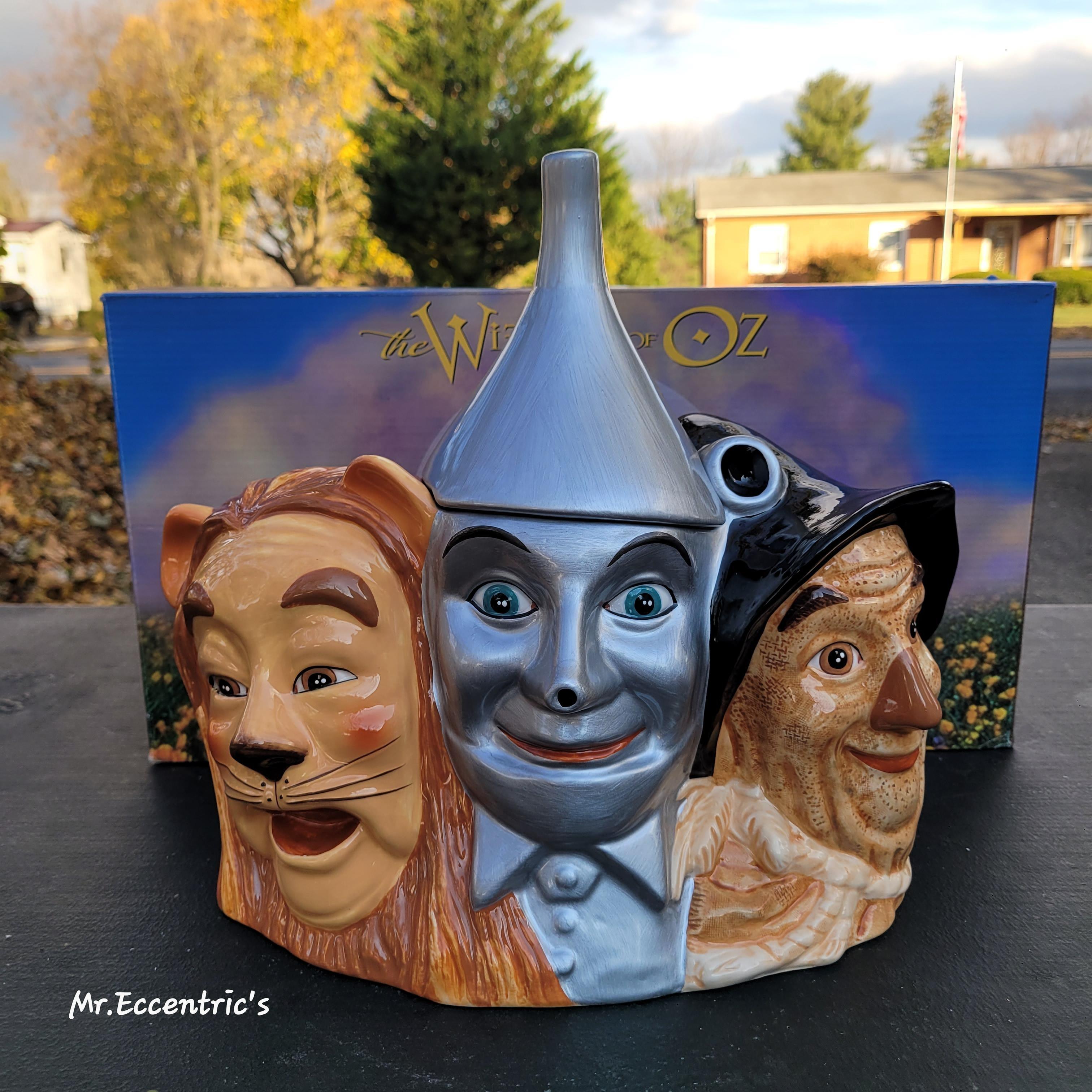 Wizard of Oz Character Ceramic Cookie Jar 1990s Warner Bros.