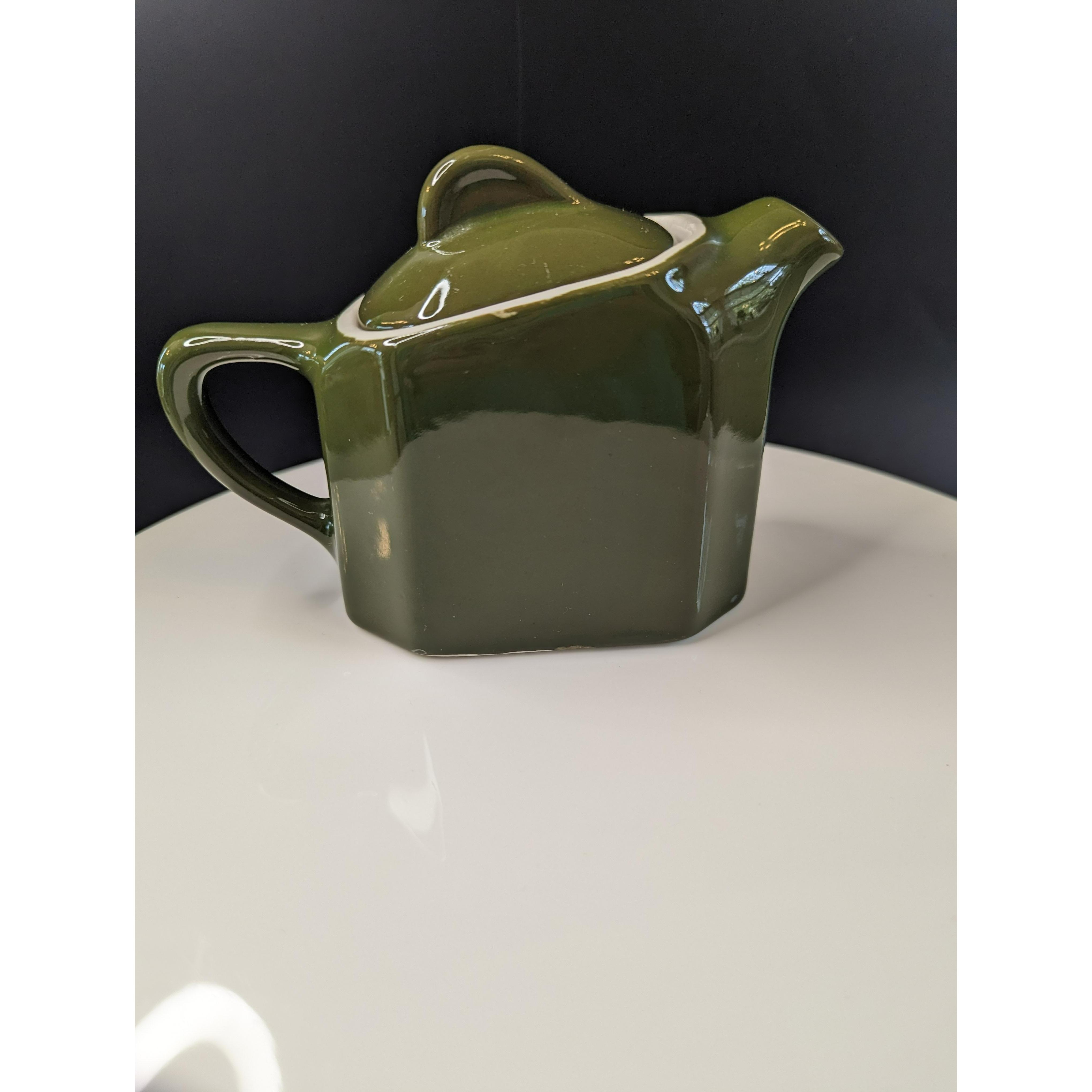Vintage Olive Green Ceramic Creamer, Classic Farmhouse Kitchen Decor ...