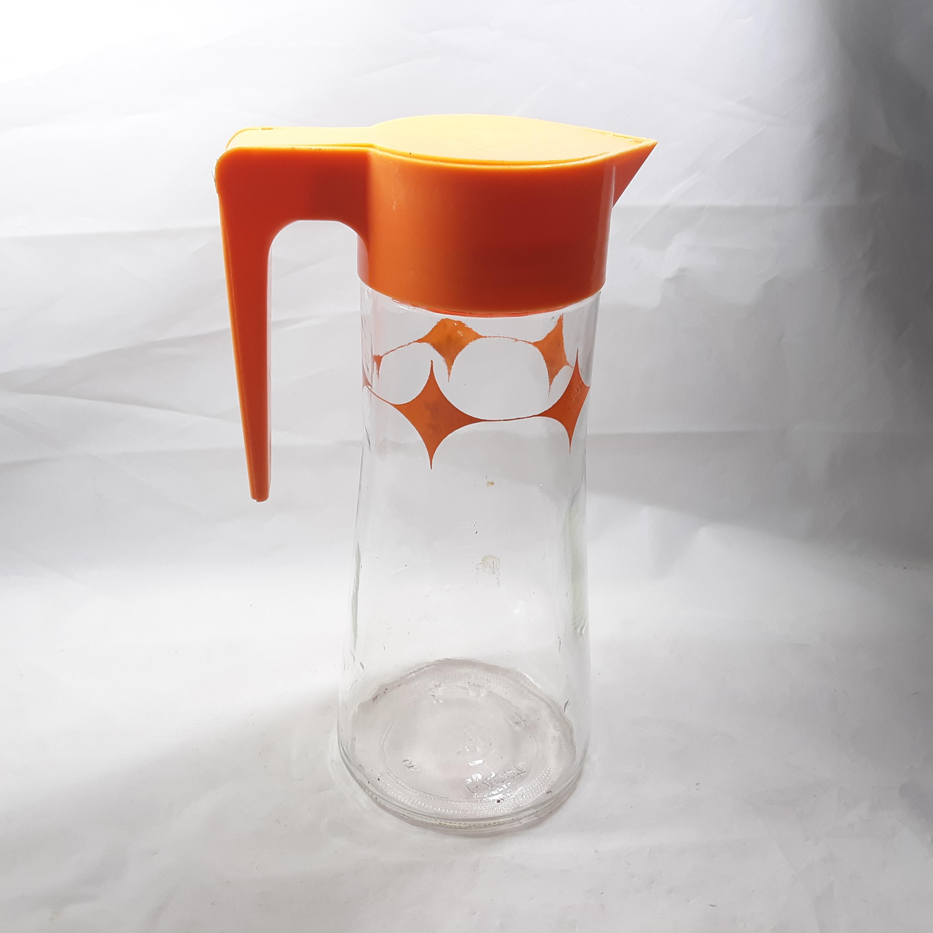 Vintage Anchor Hocking Orange Juice Decanter Carafe Atomic Tang Pitcher ...