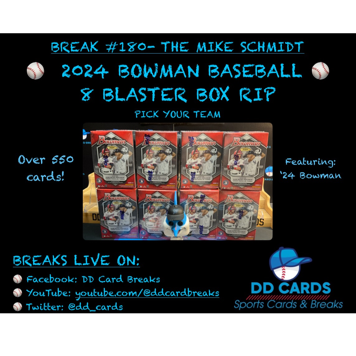 Chicago White Sox - 2024 Bowman Baseball (8) Blaster Rip #180- PYT