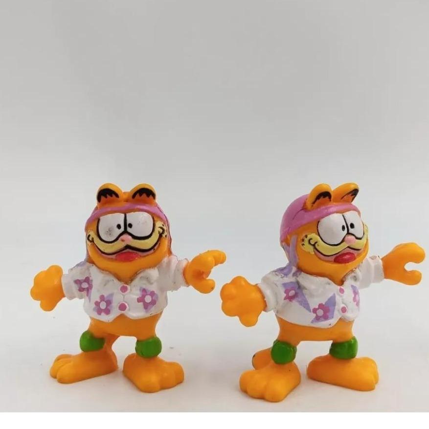 Vintage Garfield Figure 1978-1981 United Feature PVC Toys,Cake Topper X 2