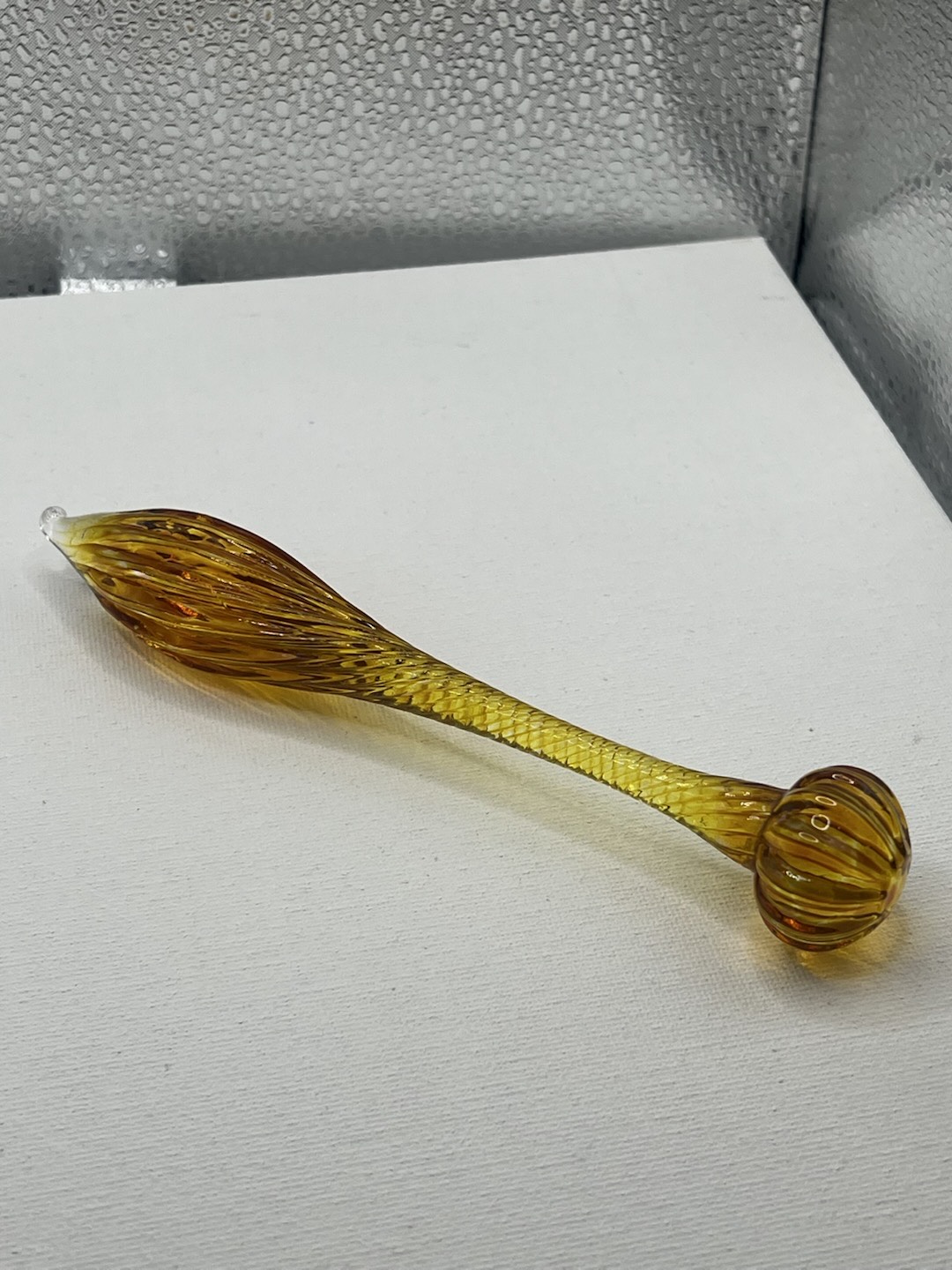 Amazing Vintage Amber Glass Cocktail Muddler