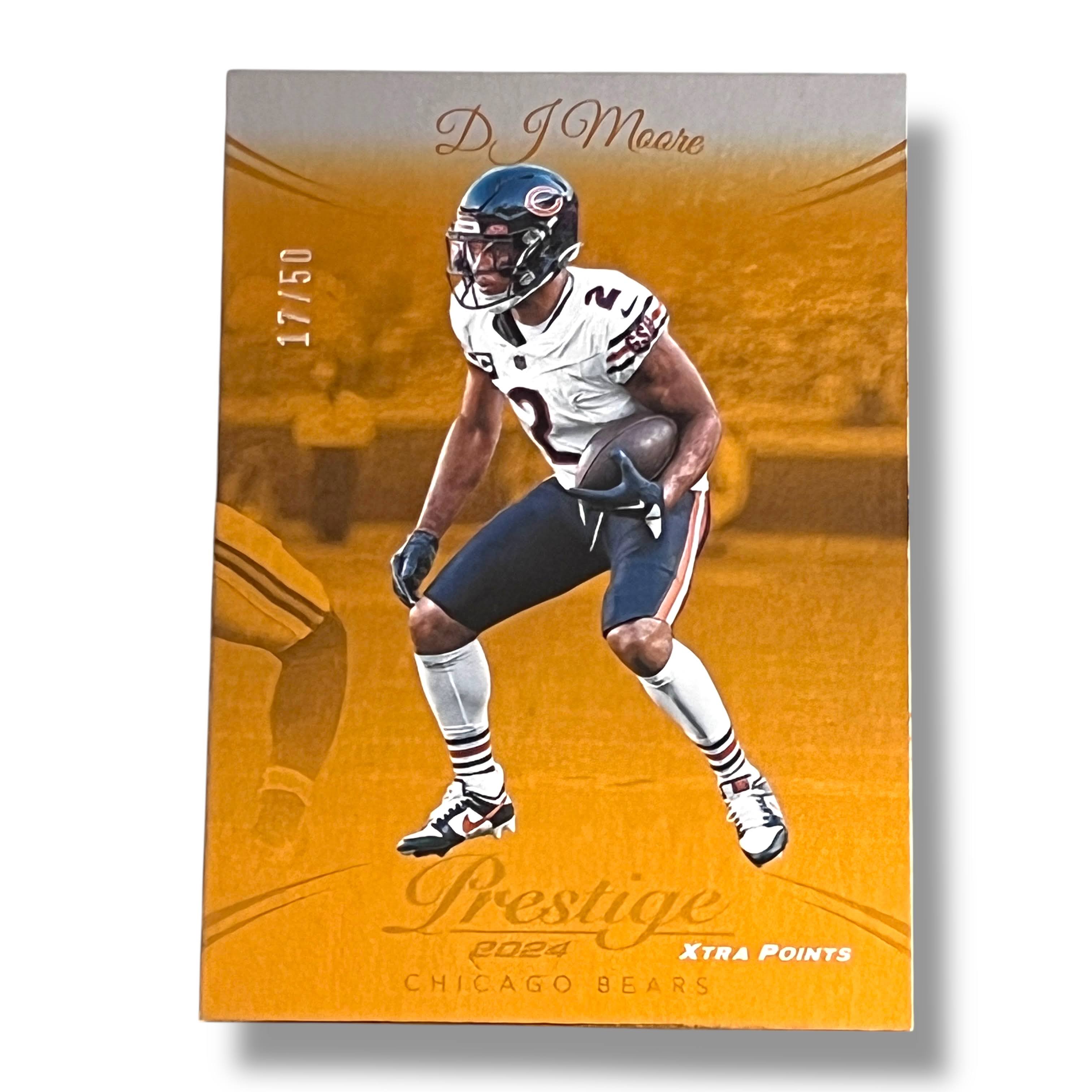 D.J. Moore 2024 Panini Prestige Orange Xtra Points 17/50 Color Match #51