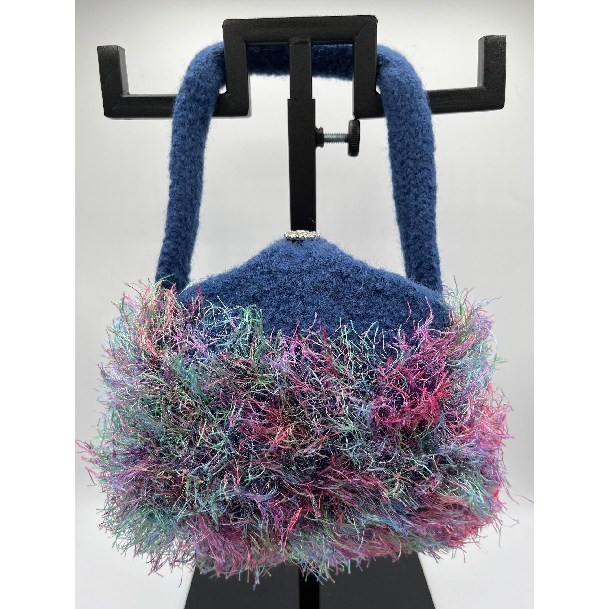 Made By Me Hand Knit and Felted "Fuzzy Fun" Purse