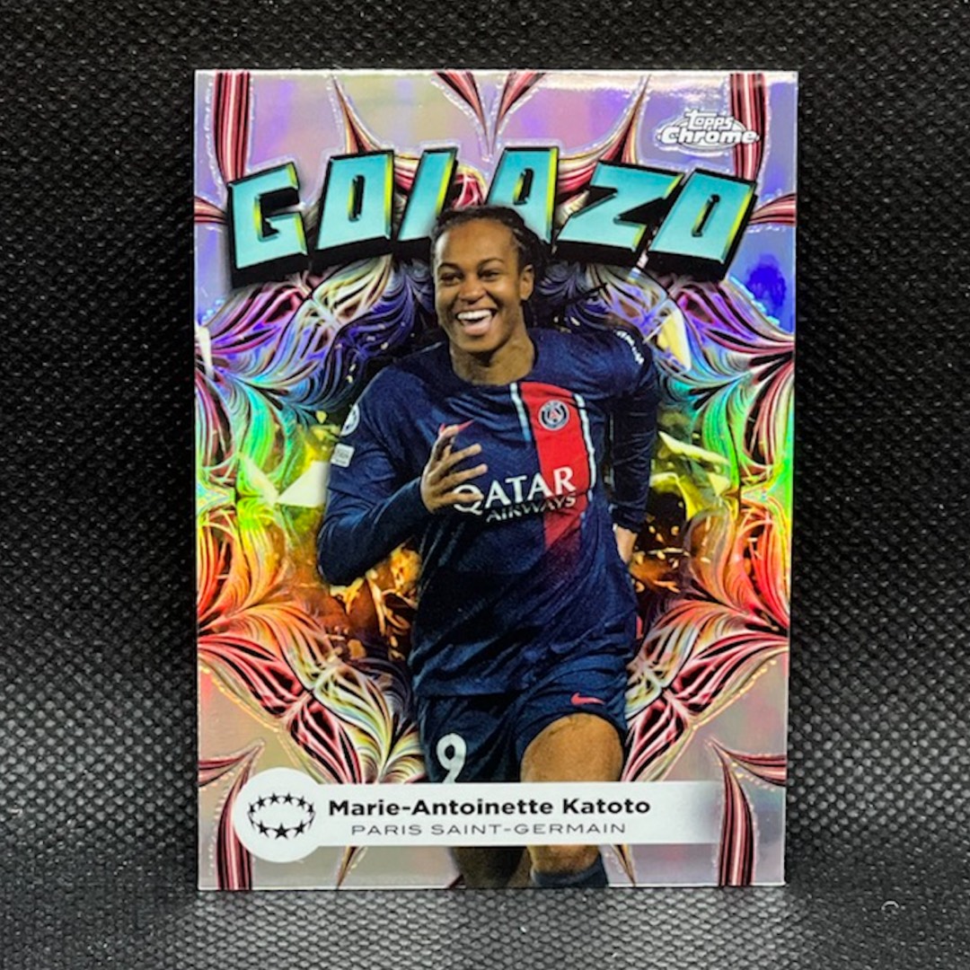 Marie Antoinette Katoto 2023/24 Topps Chrome UEFA Women Golazo Soccer Card