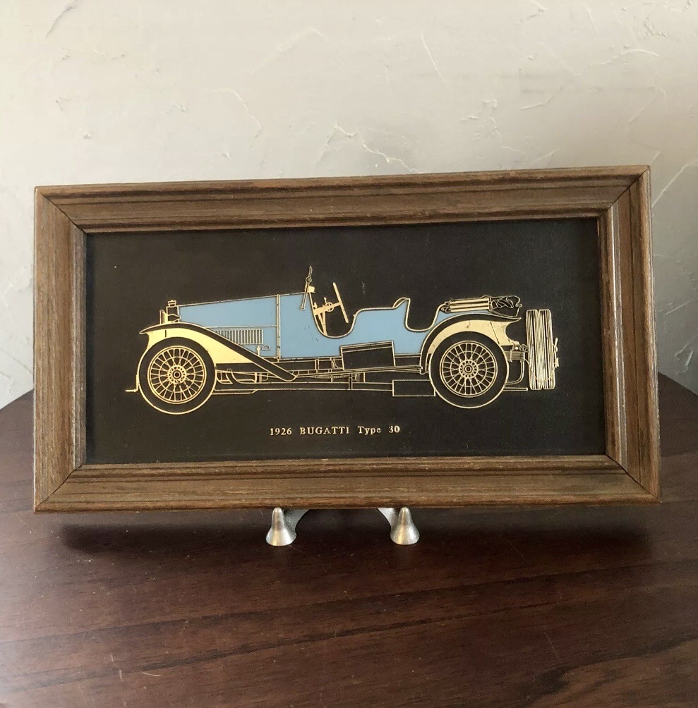 1926 Bugatti Type 30 Car Wall Plaque England