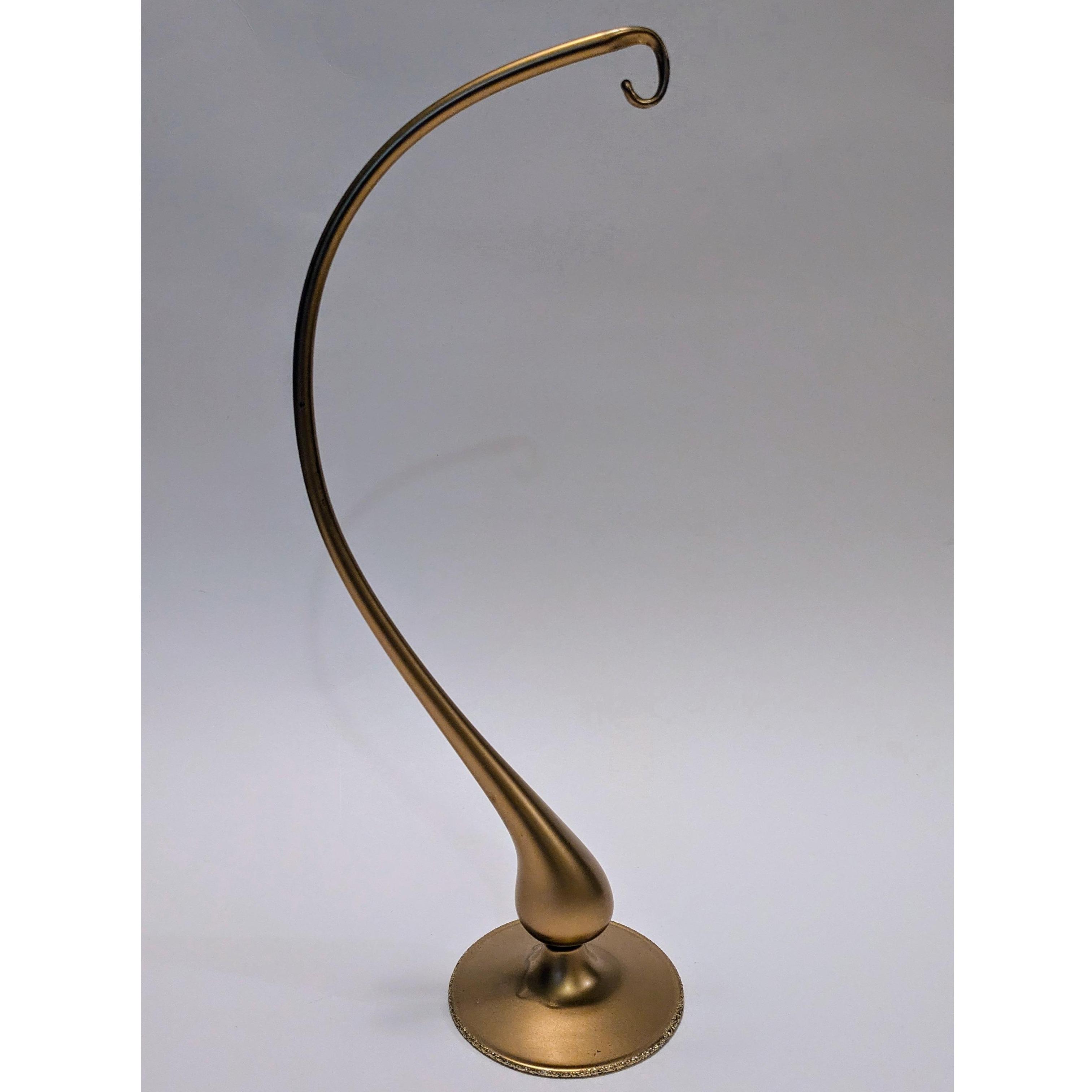 Radko Blown Art Glass Ornament Display Stand With Brushed Gold Finish