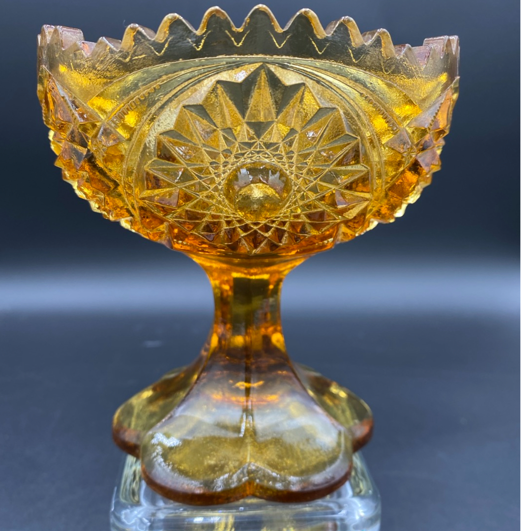 Vintage Kemple Wheaton Glass Amber Jelly/Compote Dish, Martec Pattern ...
