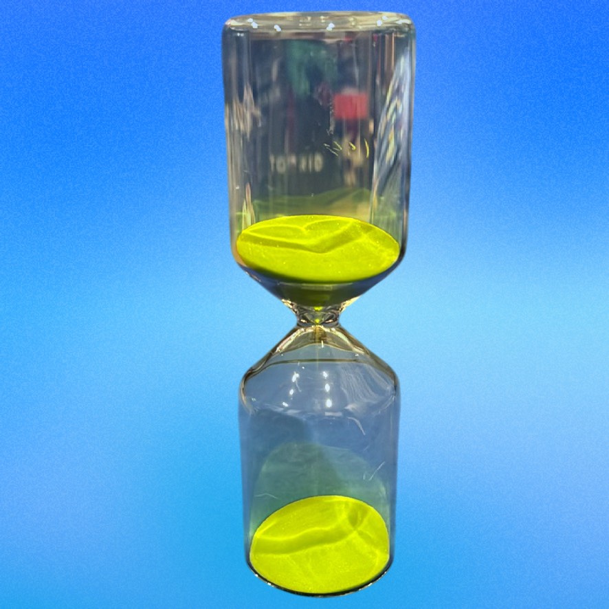 15 Minute Hour Glass Timer With Yellow Sand