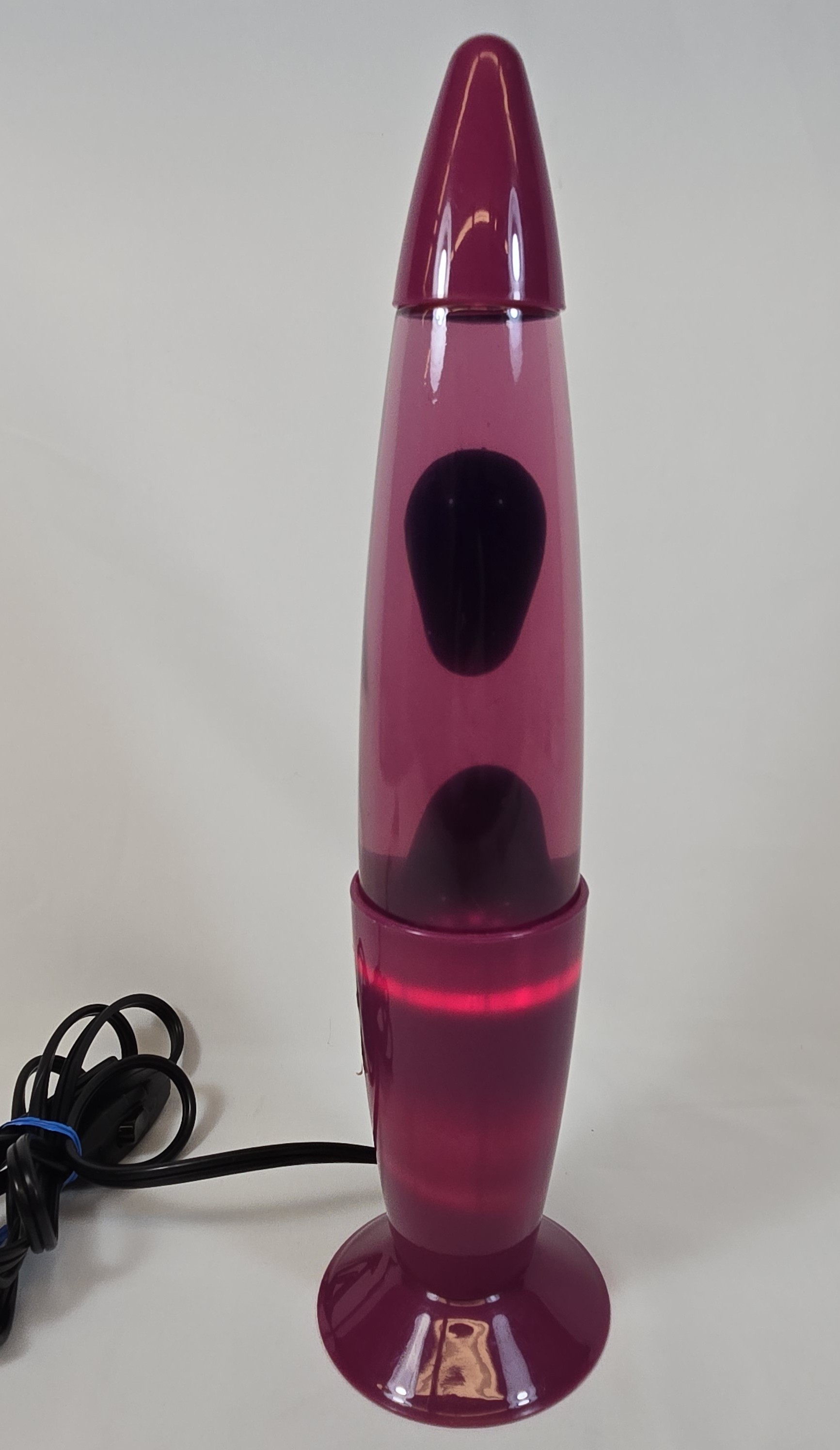Pink Base Lava Lamp 13" Blue Lava - Works