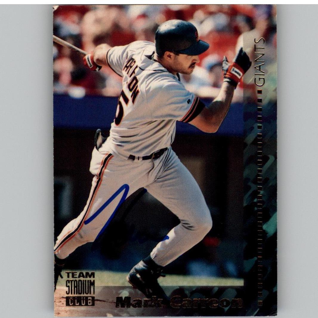 Mark Carreon Signed San Francisco Giants 1994 Topps Stadium Club ...