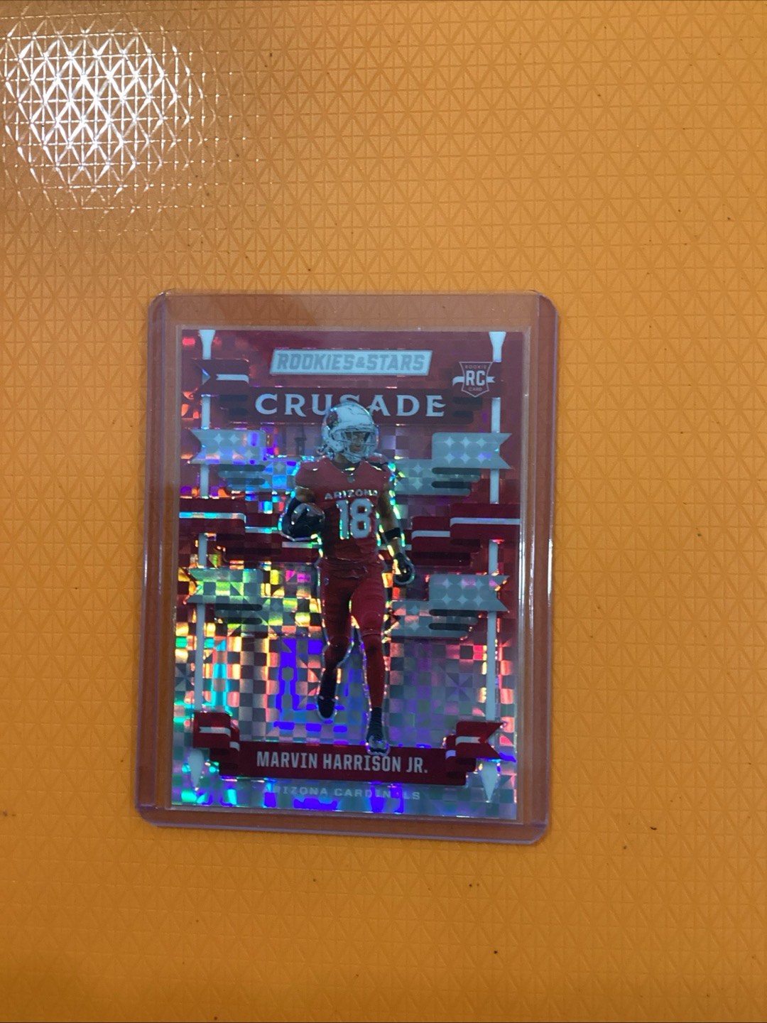 Marvin Harrison Jr. 2024 Rookies & Stars Crusade RC Red Color Match C ...
